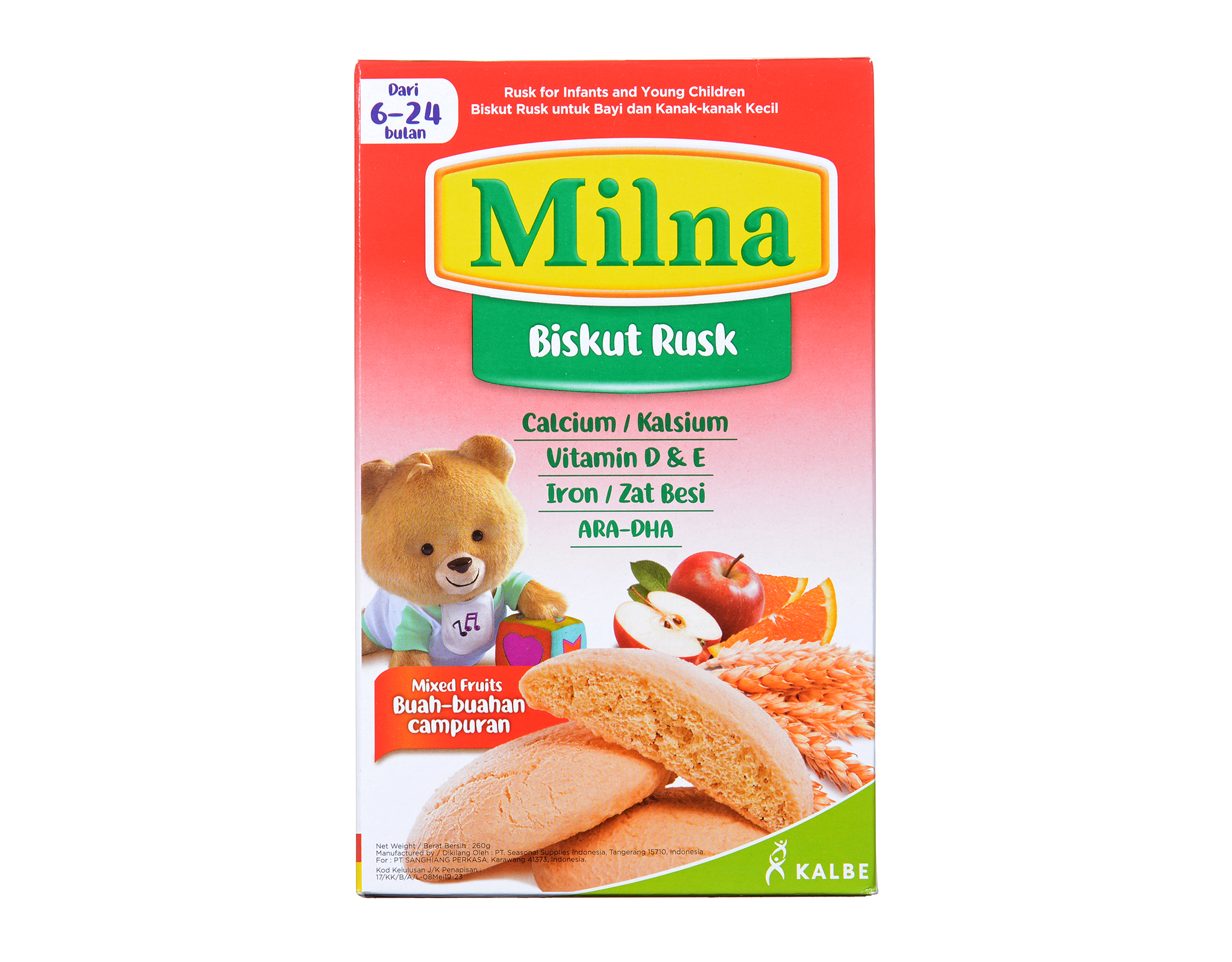 myAEON2GO | Milna Baby Biscuit + DHA Mixed Fruits 260 g
