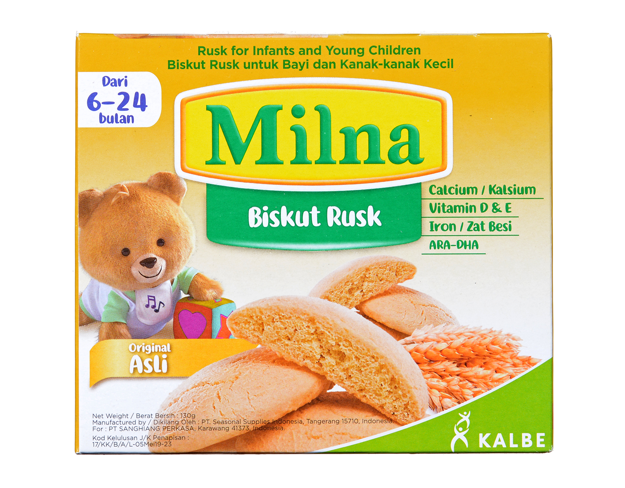 myAEON2GO | Milna Baby Biscuit + DHA Original 130 g