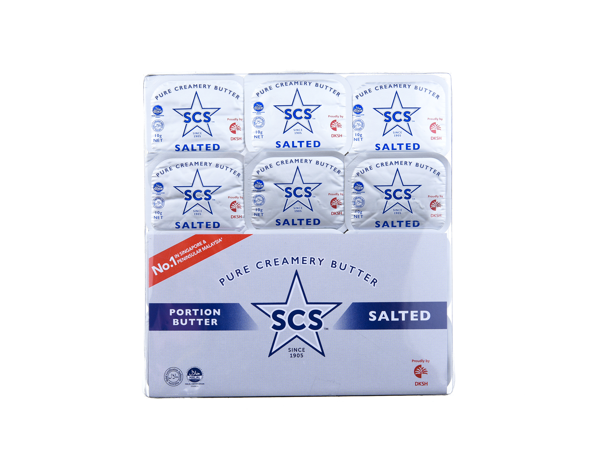 SCS Pure Creamery Butter Salted, 12 x 10g - Rich Taste