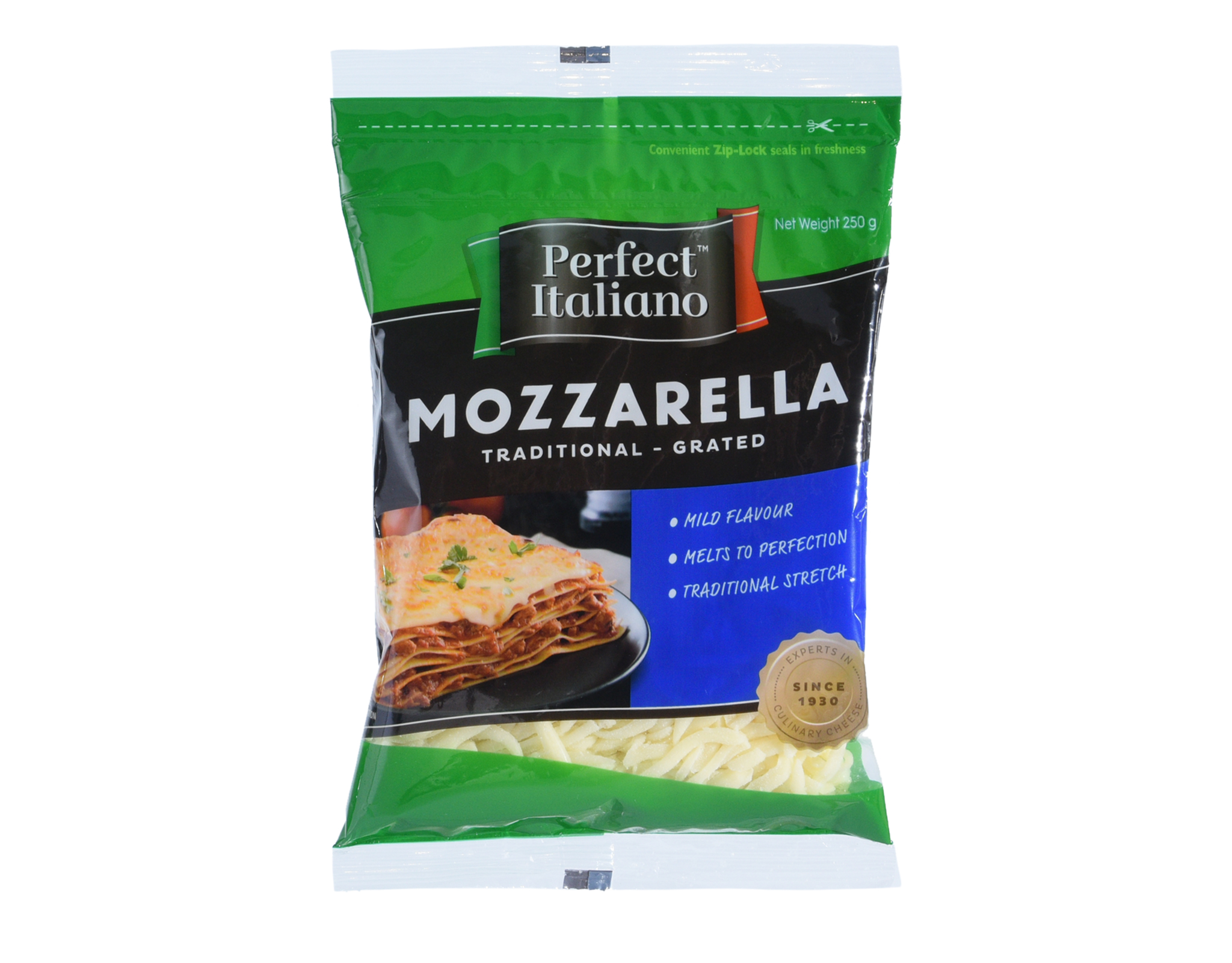 Perfect Italiano Mozarella Grated Cheese 250g Mild Flavor