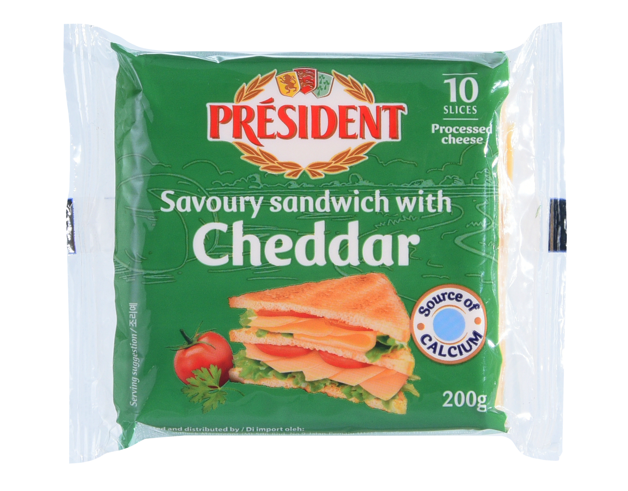 President Cheddar Sliced Cheese 10's | myaeon2go
