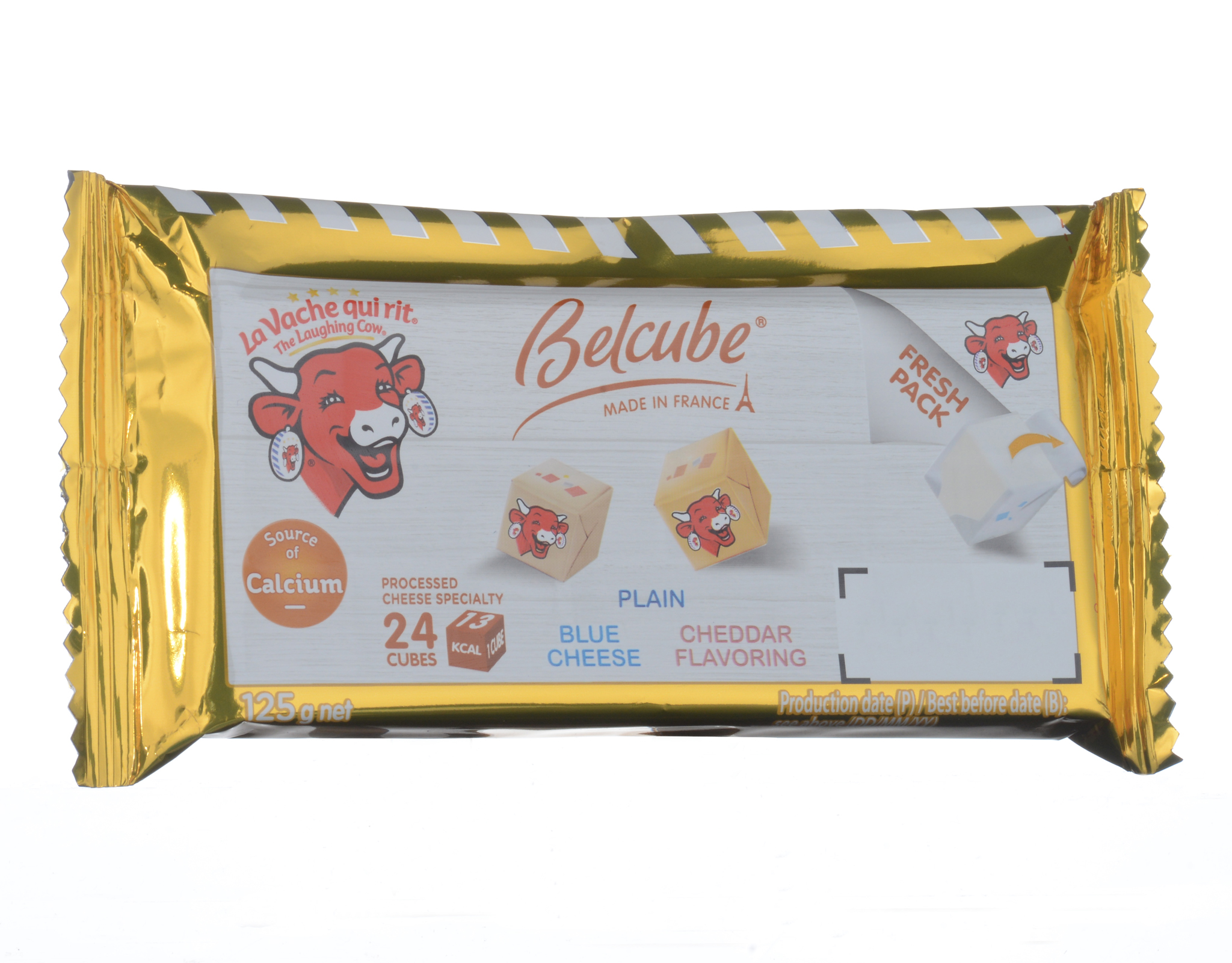 The Laughing Cow Belcube Yellow, 125g - Rich in Calcium