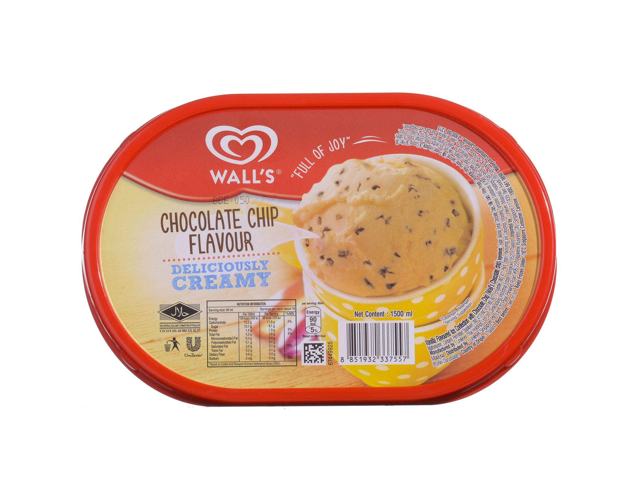 Wall's Ice Cream Vanilla With Chocholate Chip Ice Cream Vanilla With ...