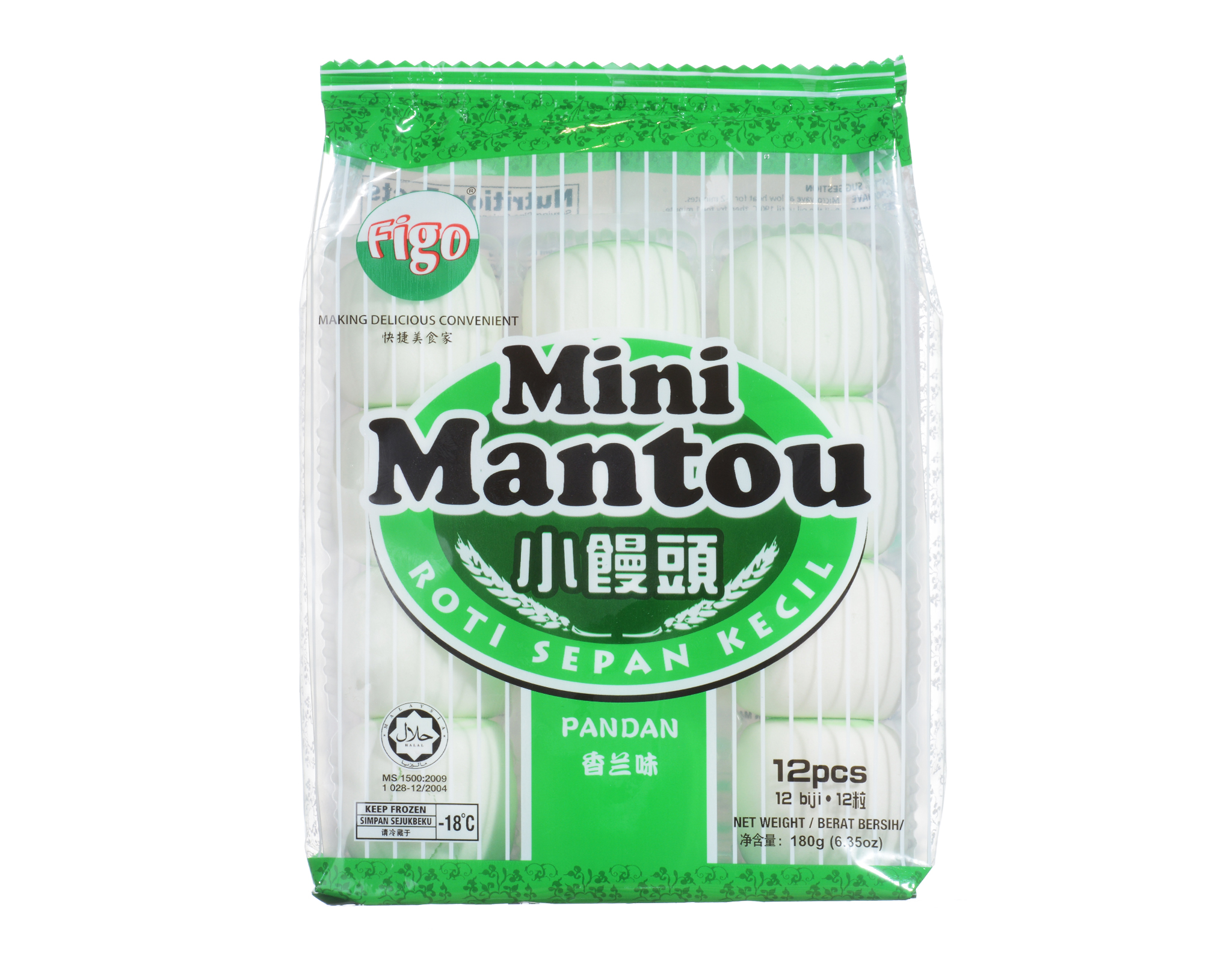 Figo Mini Mantou Pandan | myaeon2go