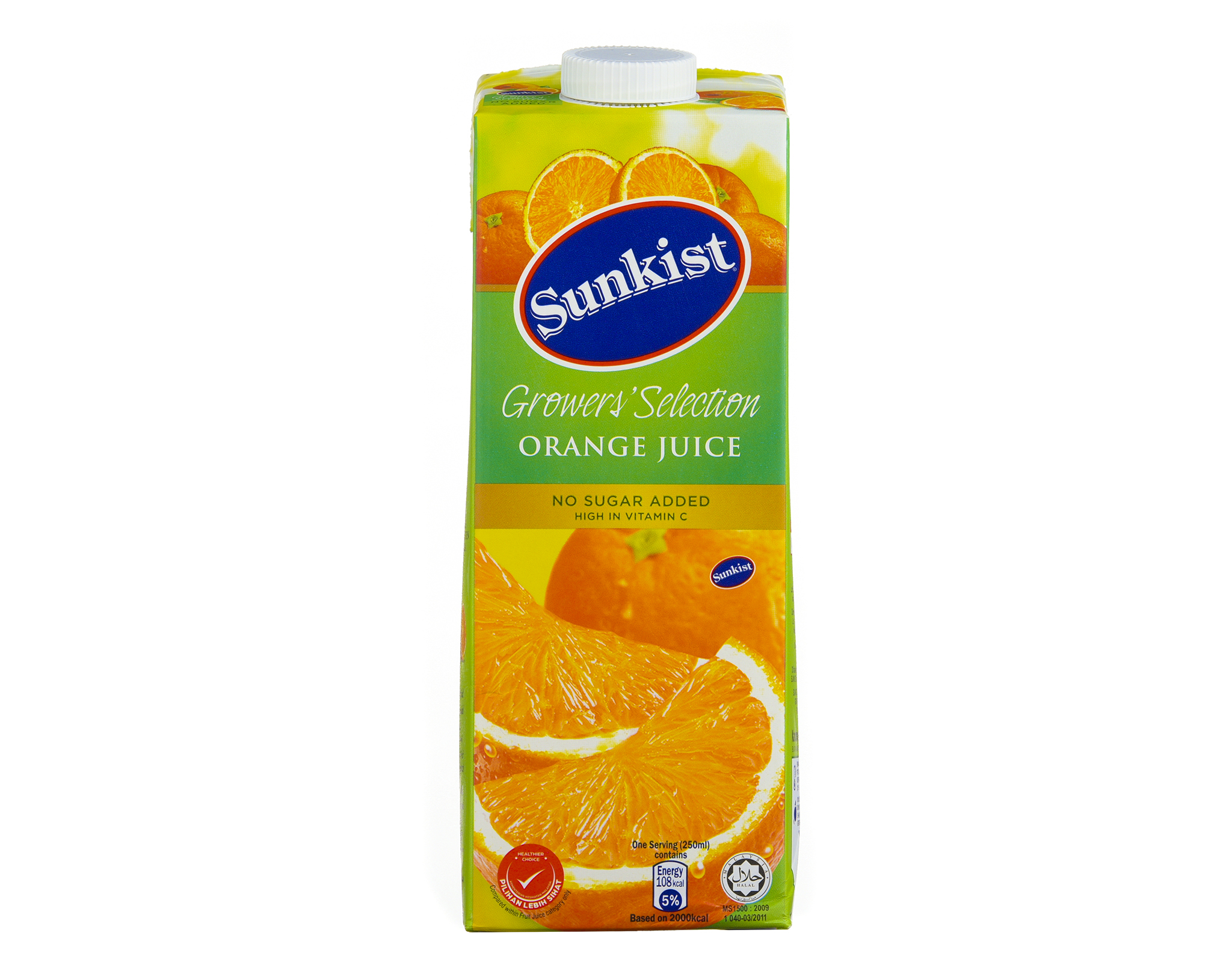 Sunkist Premium 100% Orange Juice, 1L - High Vitamin C