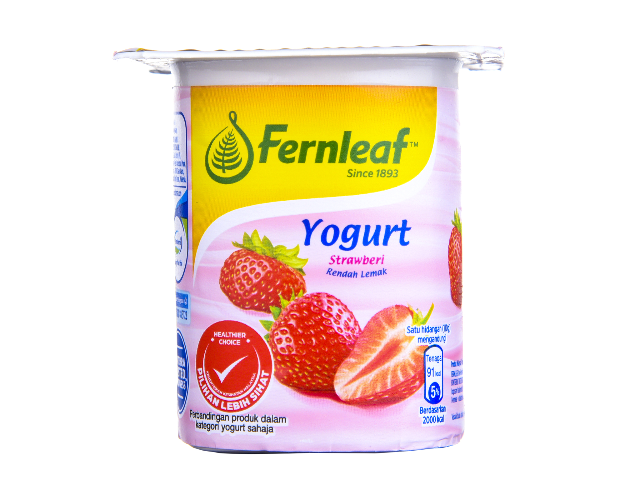 Fernleaf Low Fat Yogurt Strawberry, 110 g - Healthy Choice