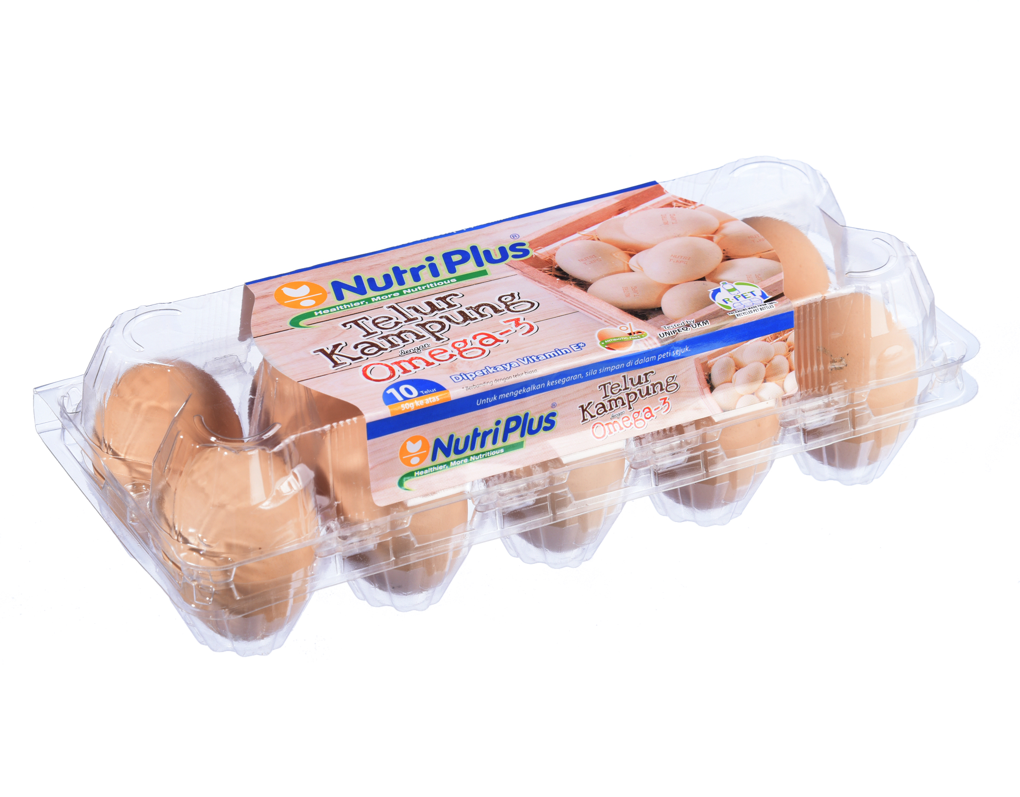 Nutriplus Telur Kampung, 10 pcs - Omega-3 Enriched