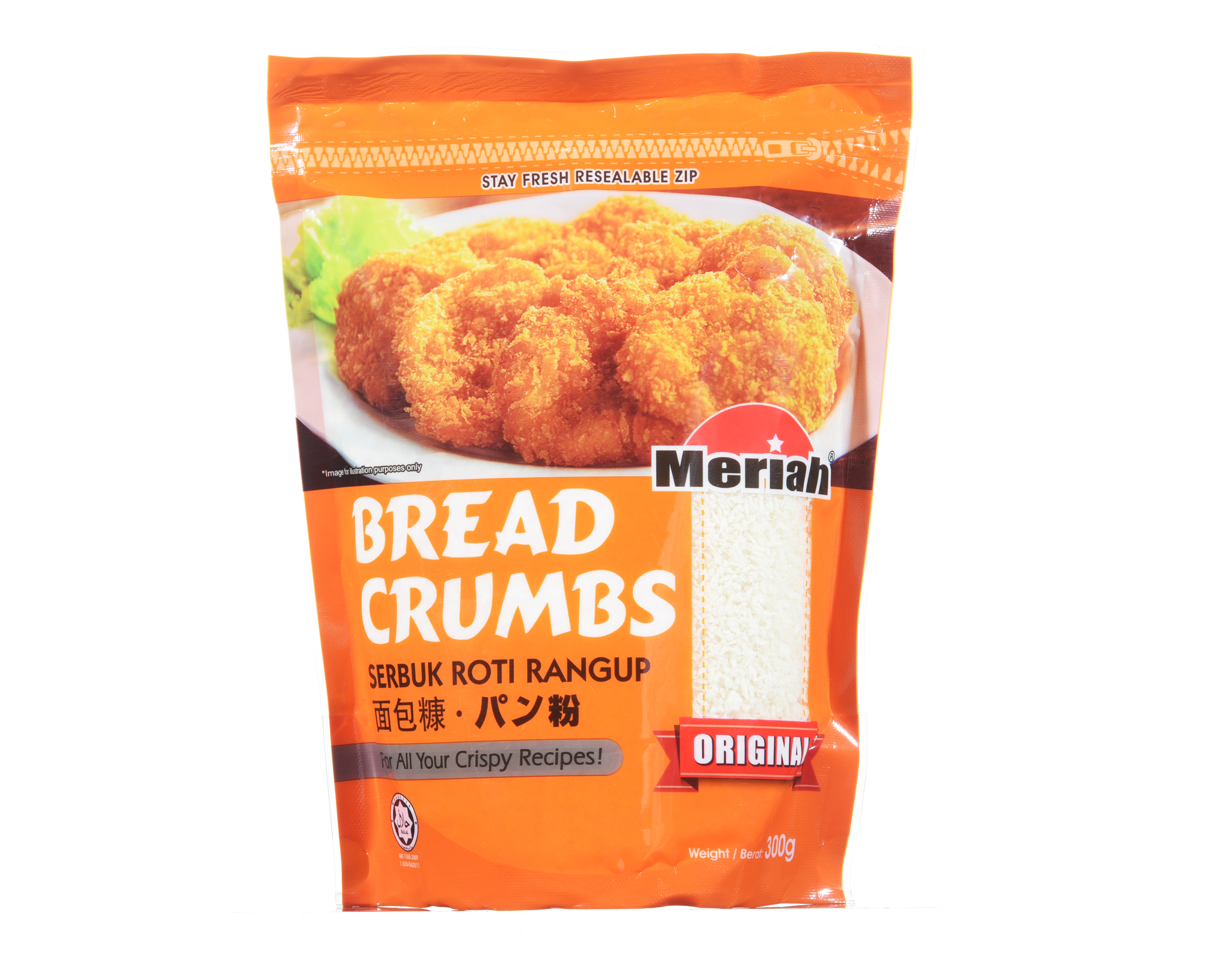 Meriah Bread Crumbs Original, 300g - Crispy Delight