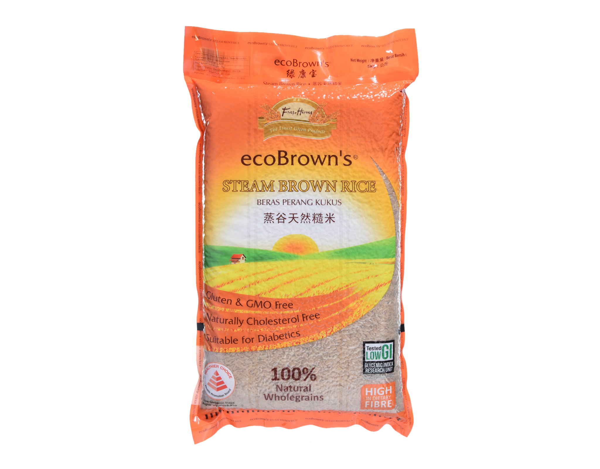 Ecobrown's Malaysia Steam Brown Rice, 5kg - Low GI