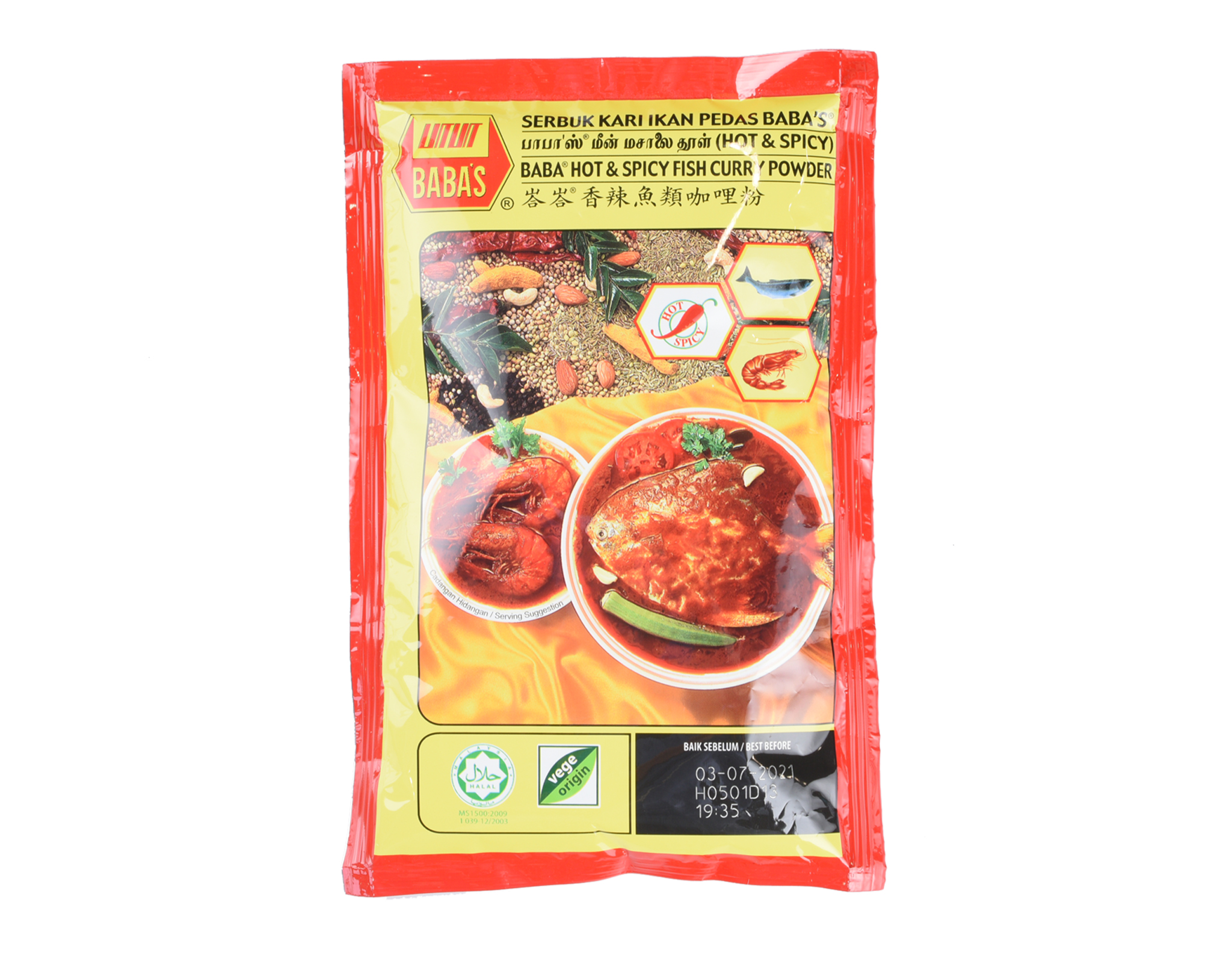 Baba's Hot & Spicy Fish Curry Powder | myaeon2go