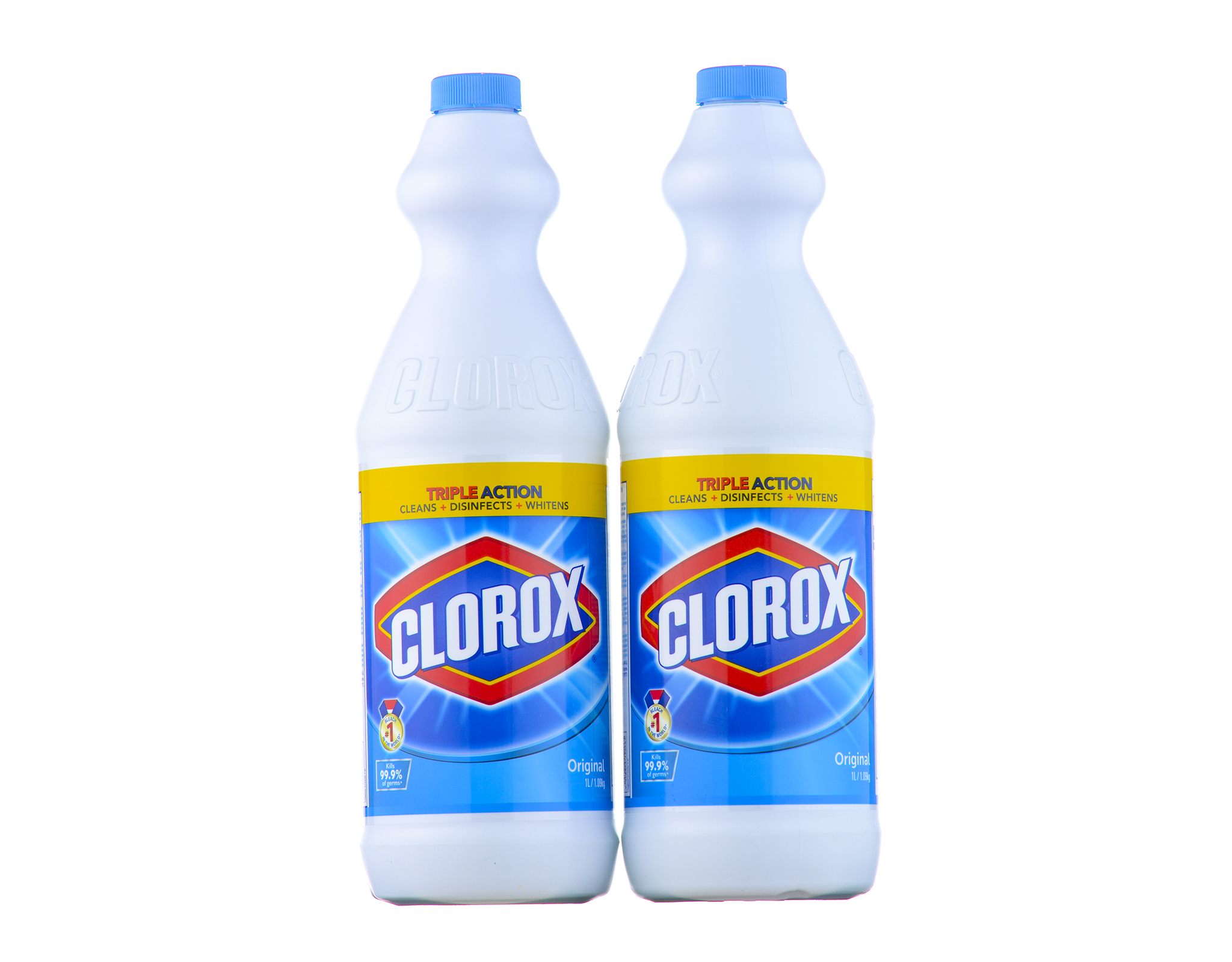 Clorox Bleach Original Twin Pack 2x1L - Kills 99.9%