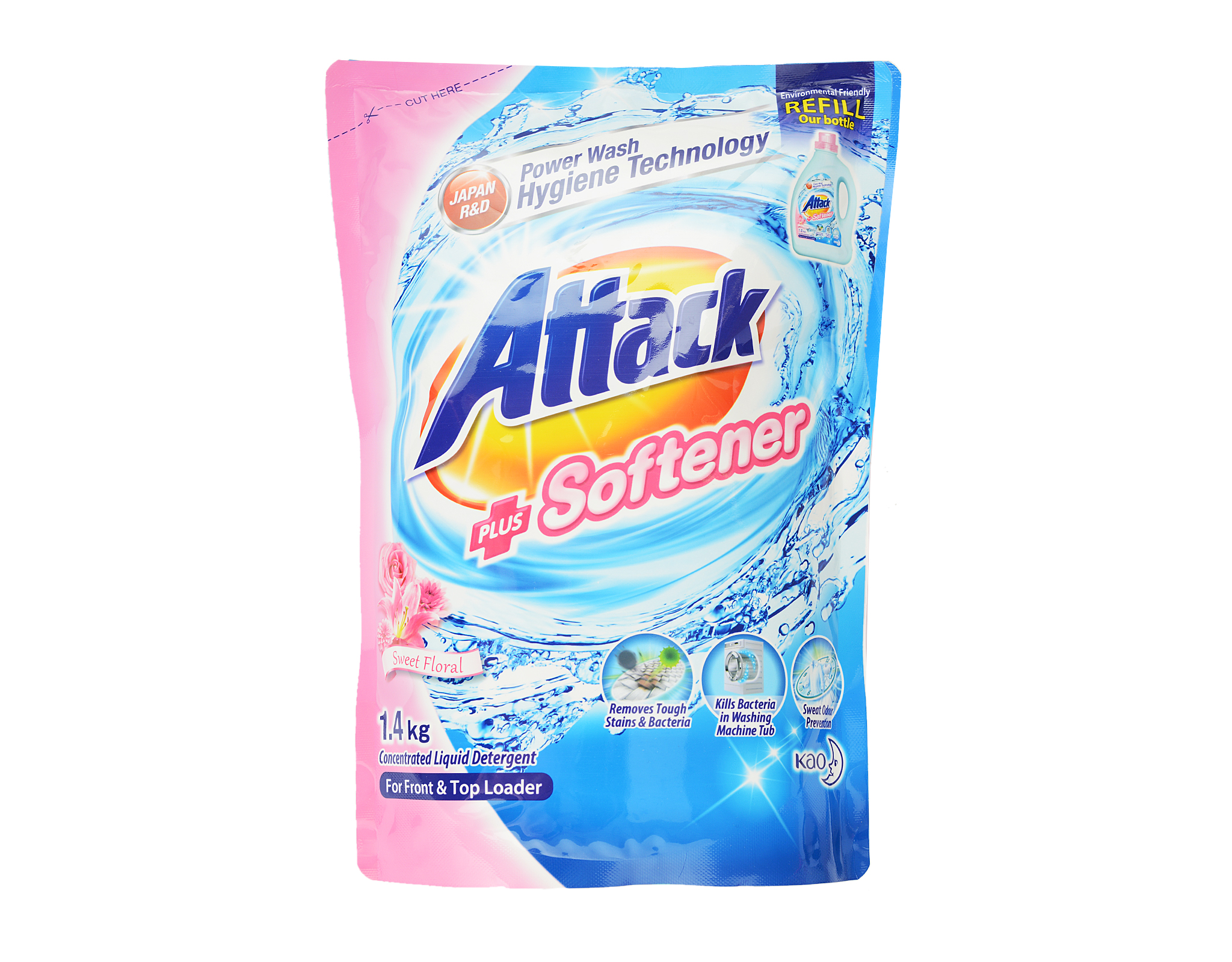 Attack Liquid Detergent Plus Softener Refill Liquid Detergent Plus ...
