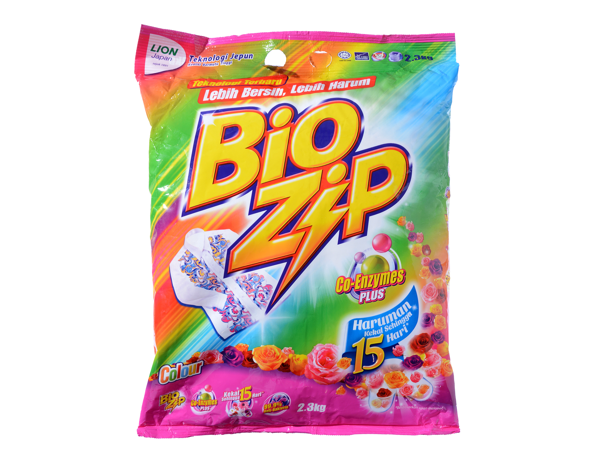 Bio Zip Colour Detergent 2.3kg - Anti-Bacterial