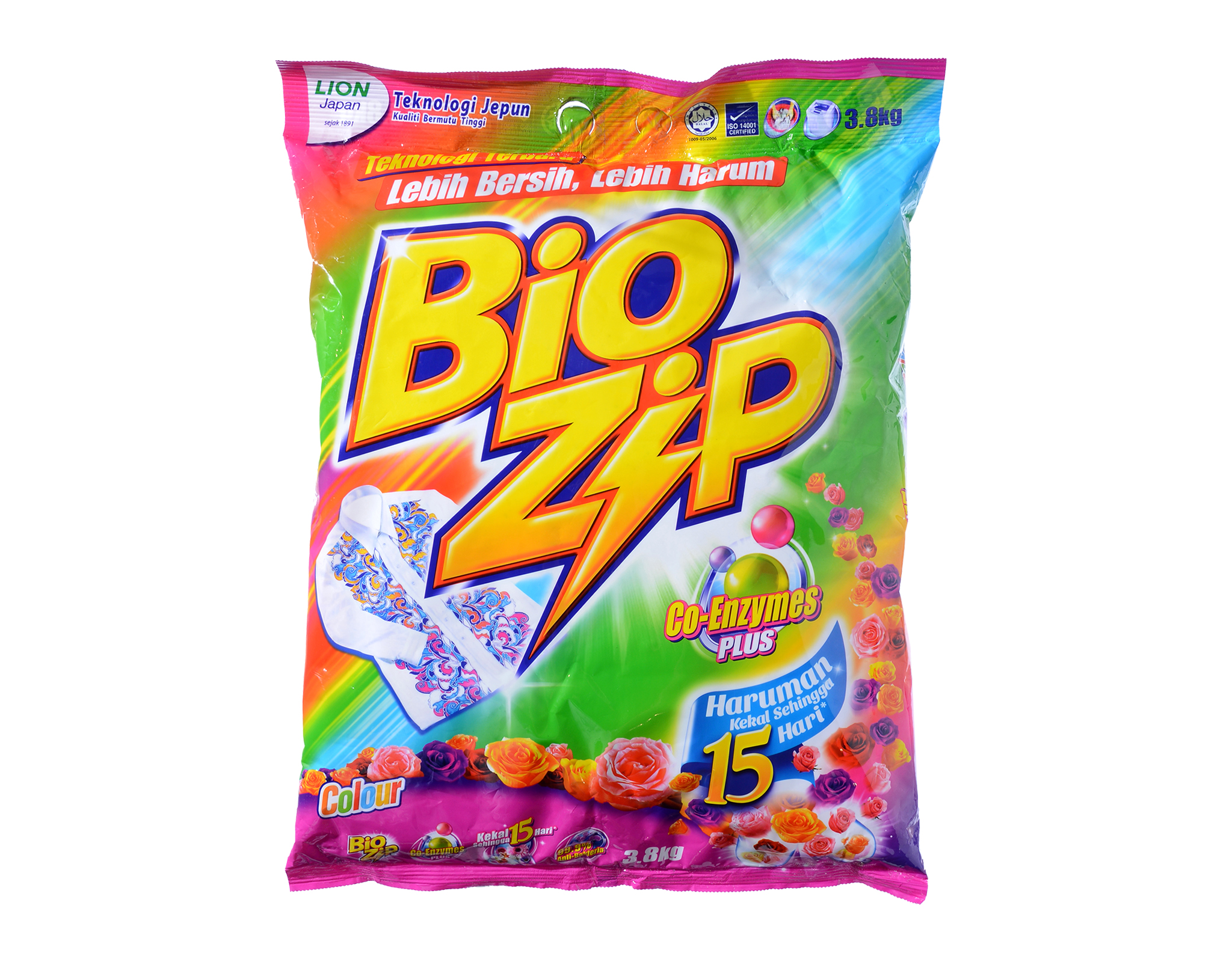 Bio Zip Powder Detergent, 3.8 kg - Fresh Fragrance