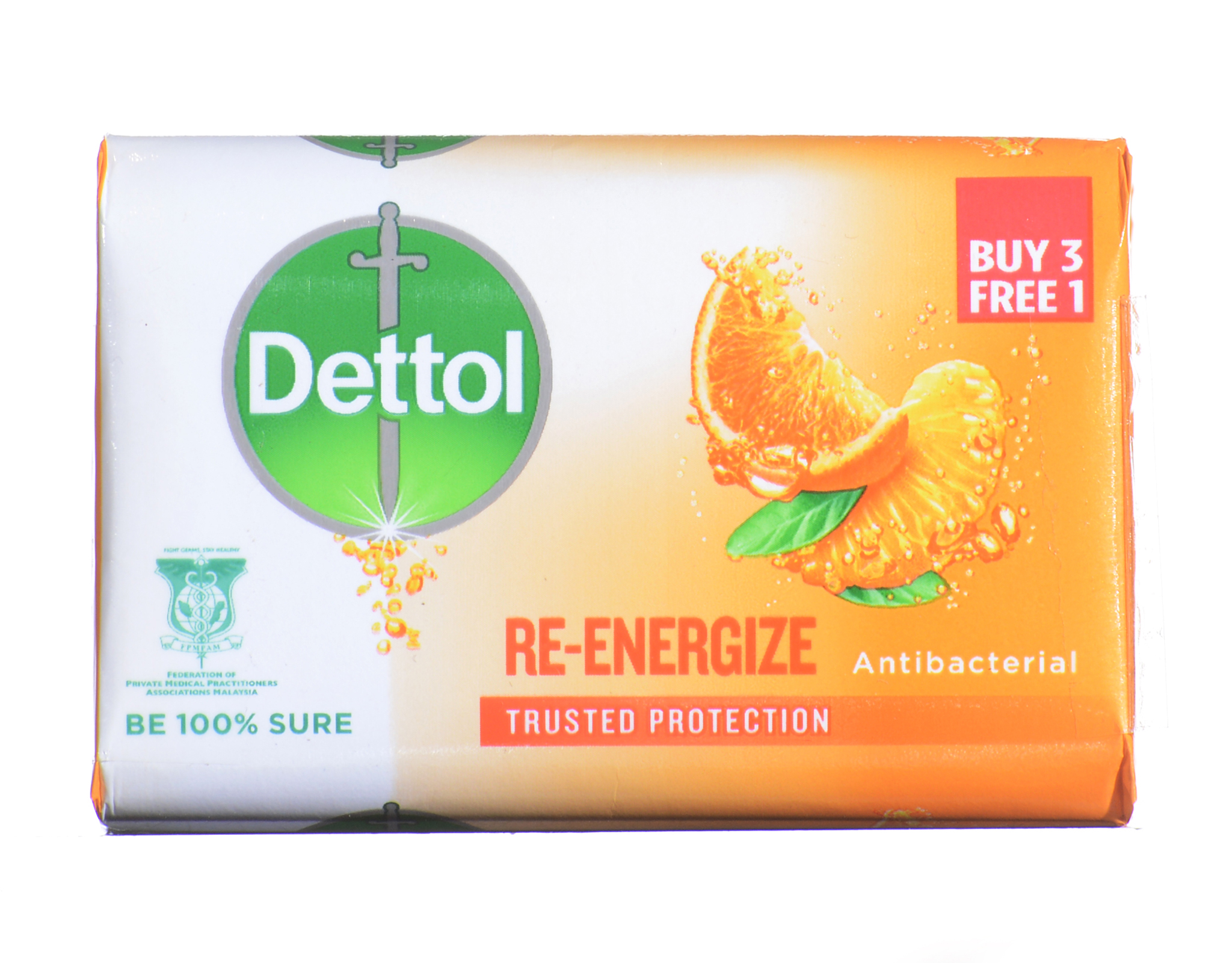 Dettol Bar Soap Re-Energize 3+1 | myaeon2go