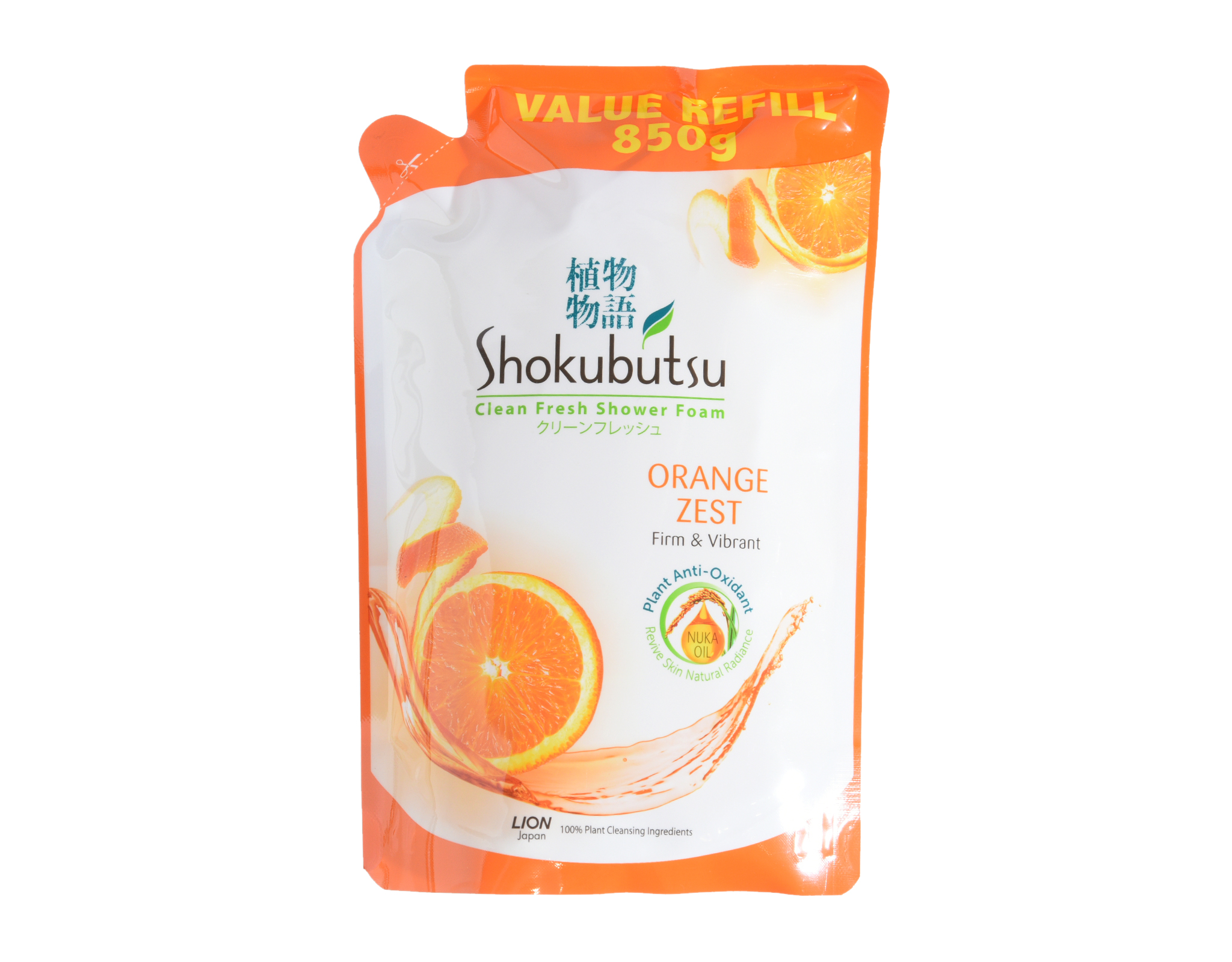 Shokubutsu Shower Foam Clean Orange Zest Refill Shower Foam Clean ...
