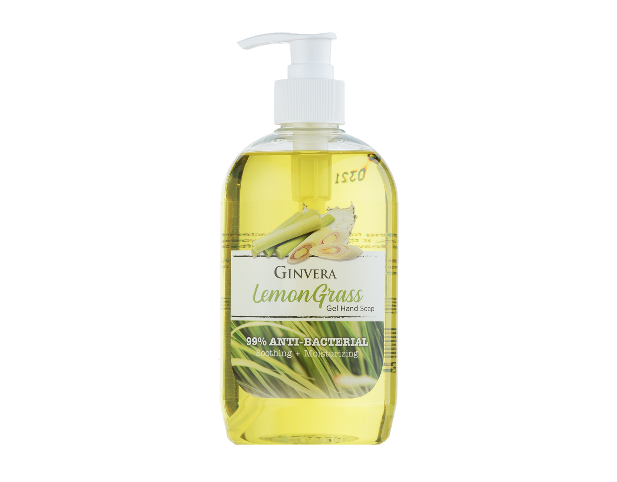 Ginvera Hand Gel, 500g - Lemon Grass Fragrance
