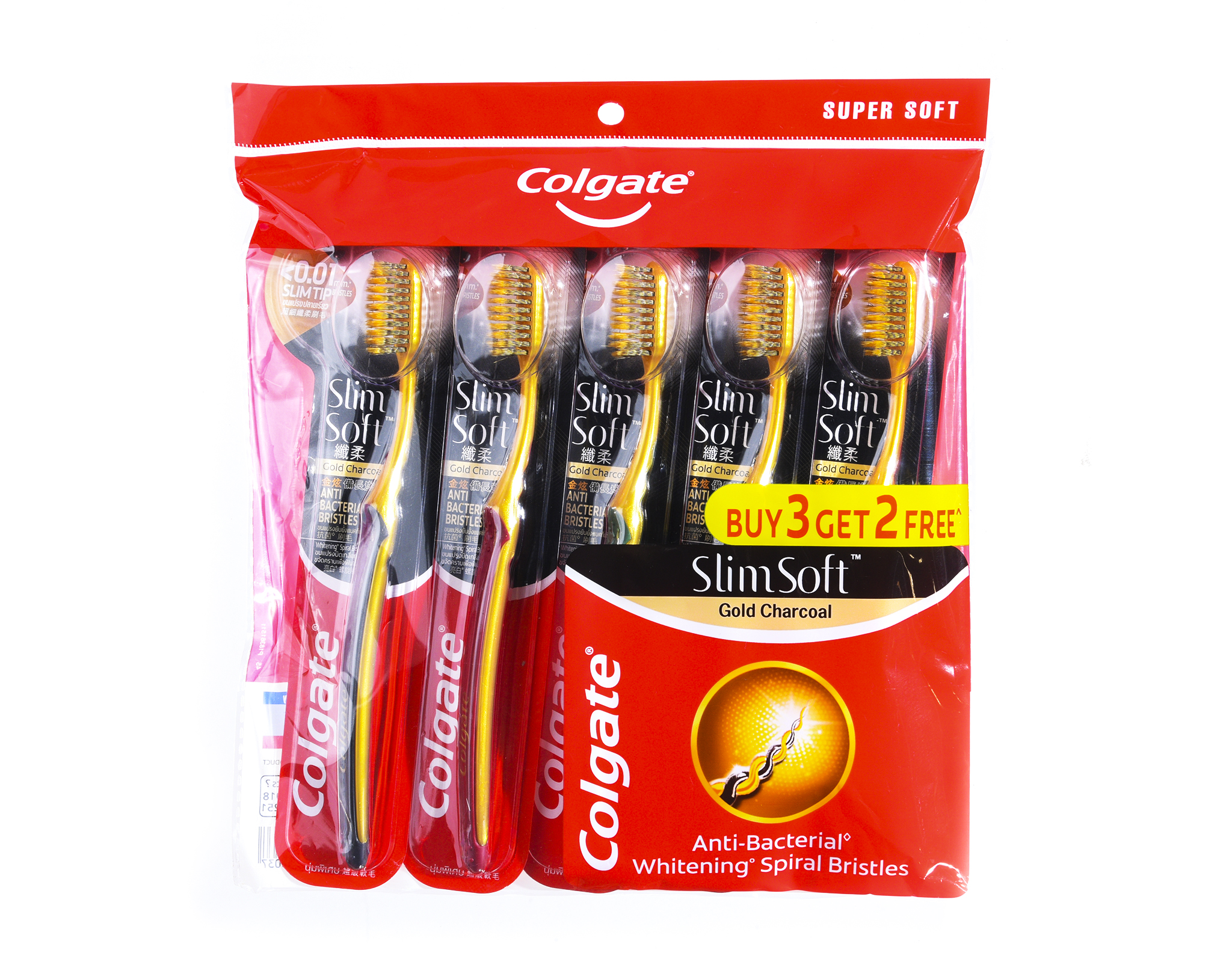 Colgate Toothbrush Slim Soft Charcoal Gold B3F2 | myaeon2go