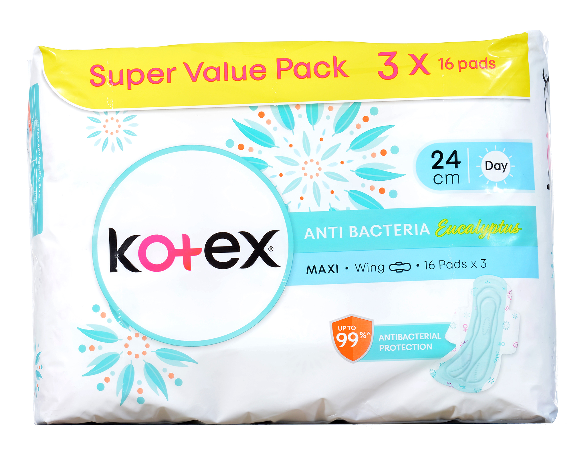 Kotex Natural Care Maxi Wing Antibacterial | myaeon2go