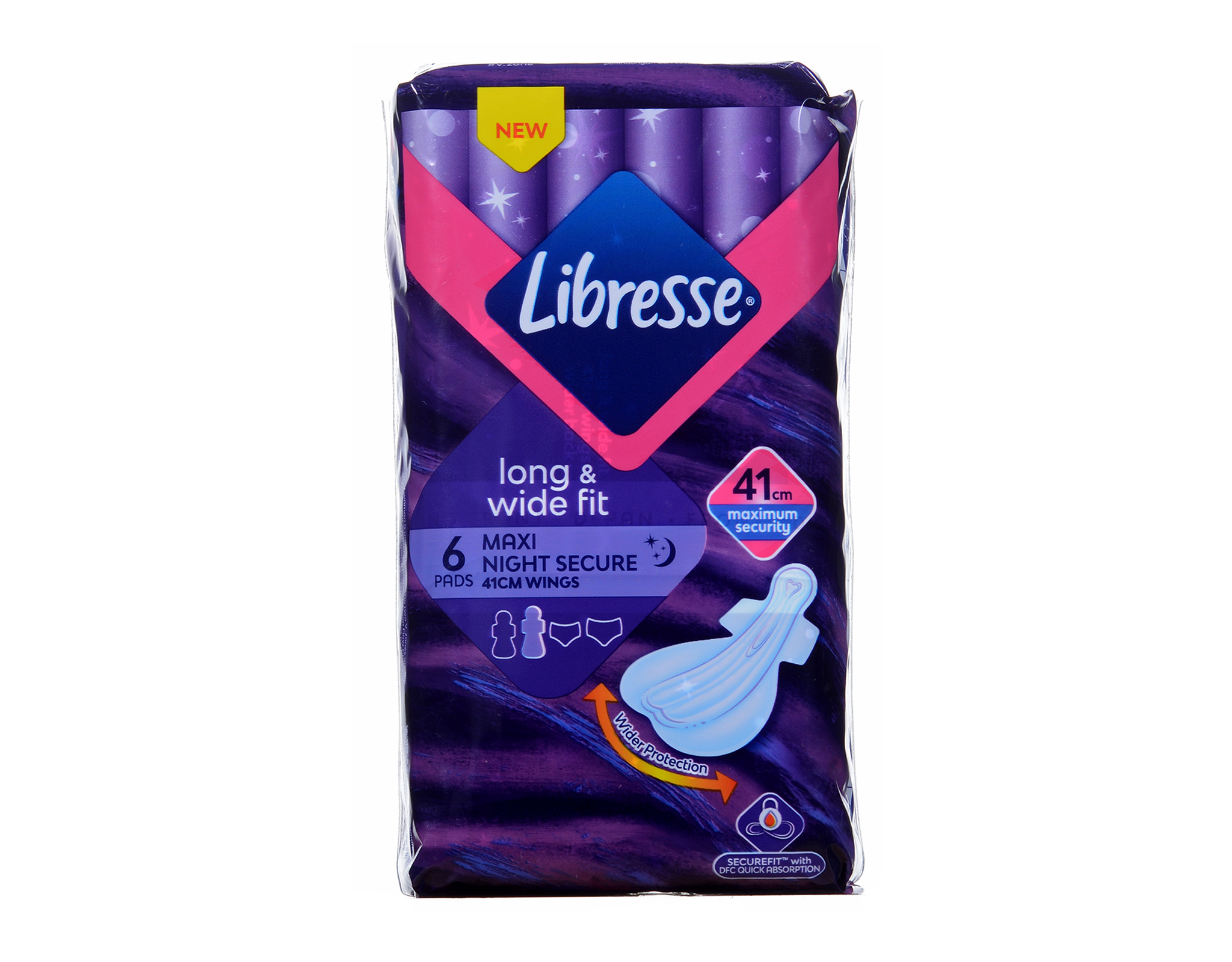 Libresse Long & Wide Fit Maxi Night Wings 41cm | myaeon2go