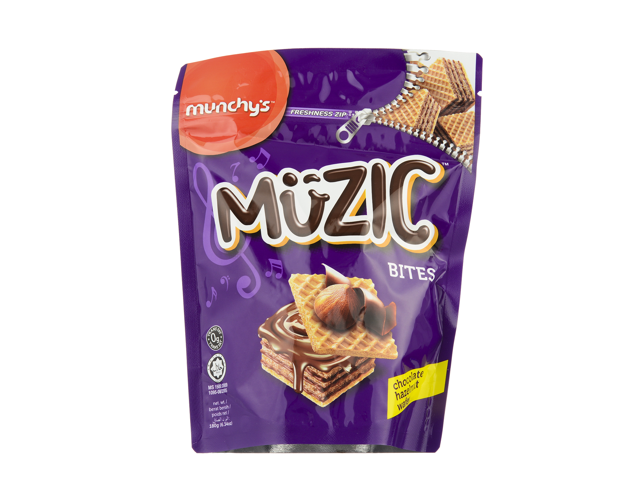 Munchy's Muzic Wafer Cubes, 180g - Hazelnut Delight