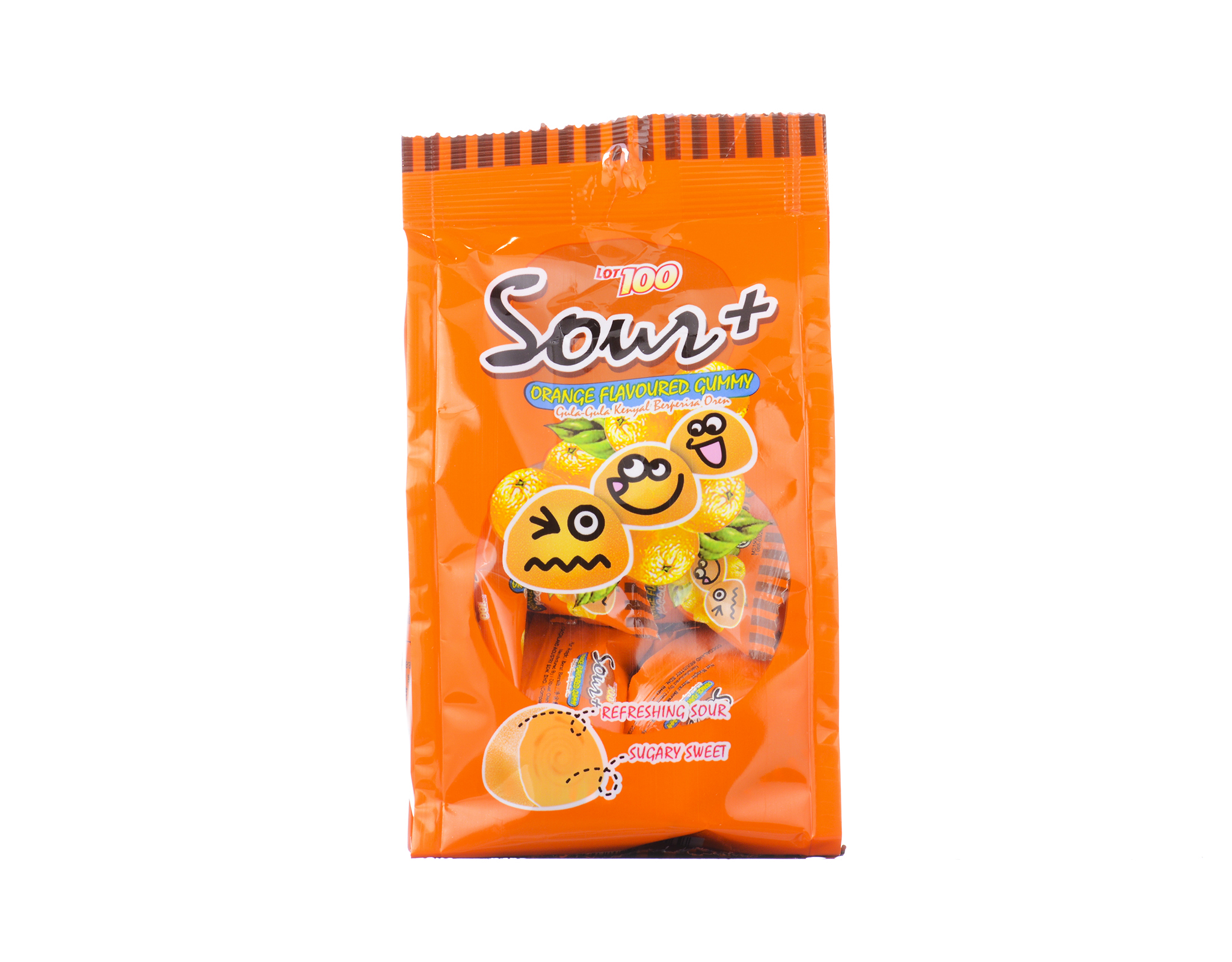 Lot 100 Sour Plus Orange Gummy Candy | myaeon2go