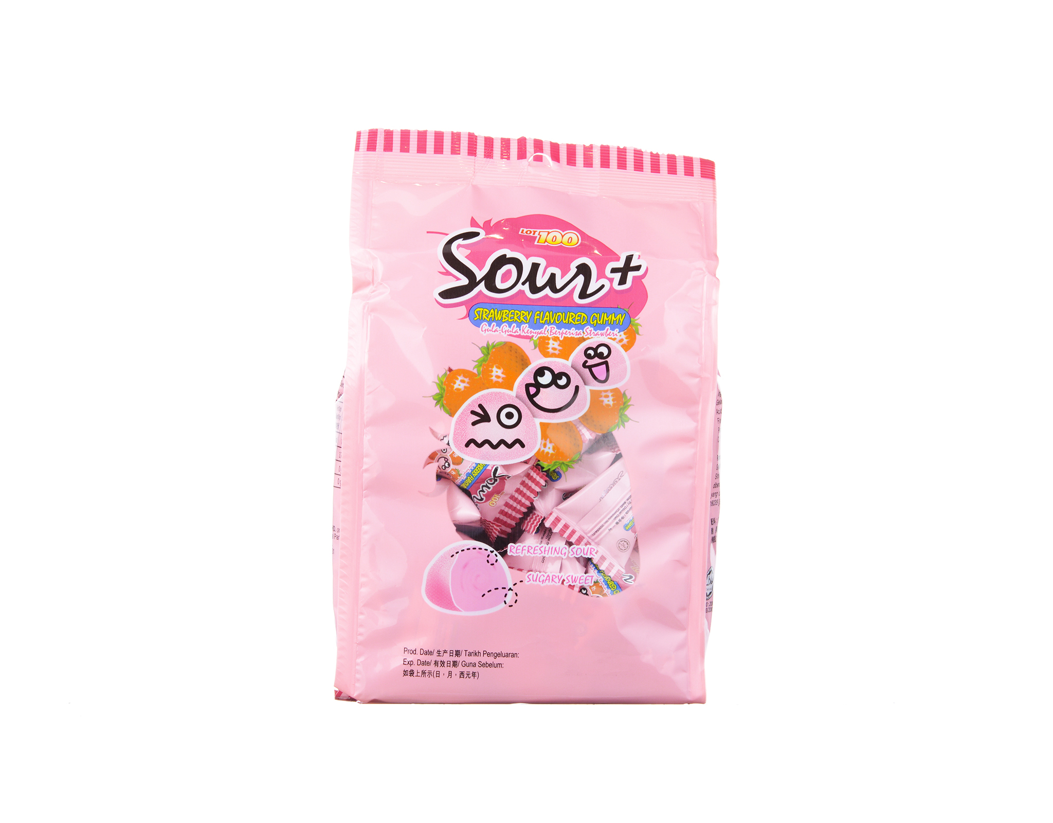 Lot 100 Sour Plus Strawberry Gummy Candy | myaeon2go