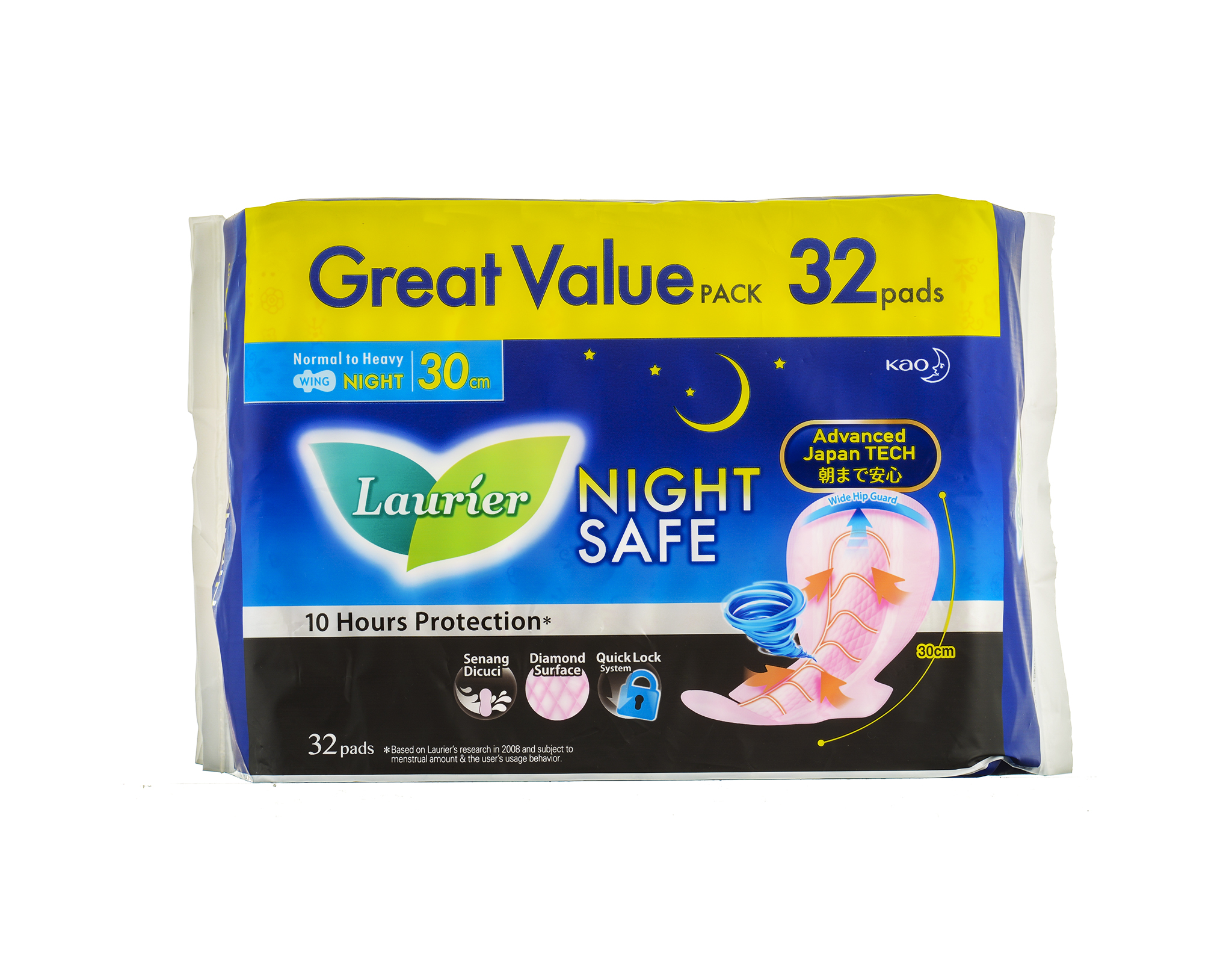 Laurier Softcare Nightsafe Wing 30cm | myaeon2go