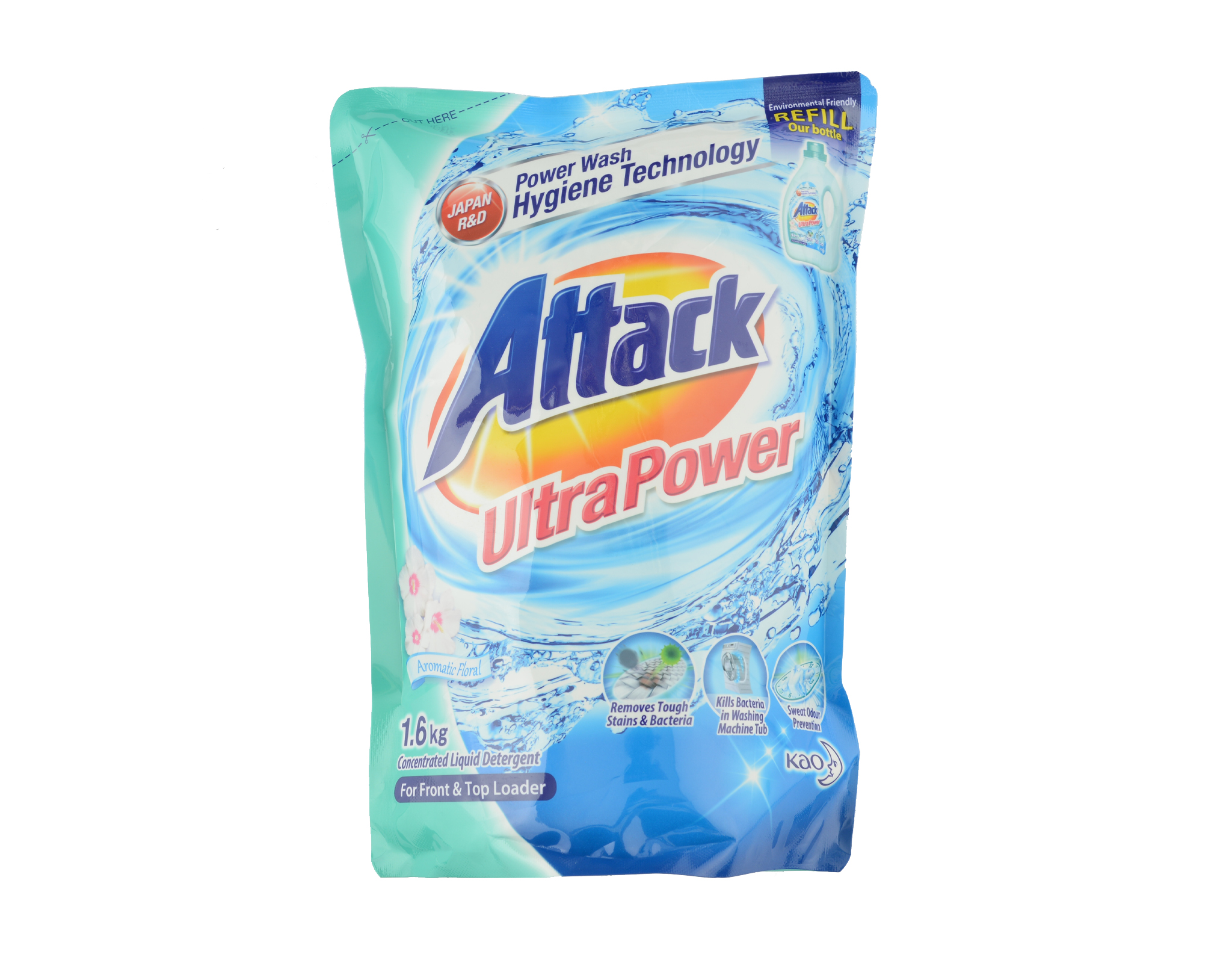 Attack Liquid Detergent Ultra Power Refill Liquid Detergent Ultra Power ...