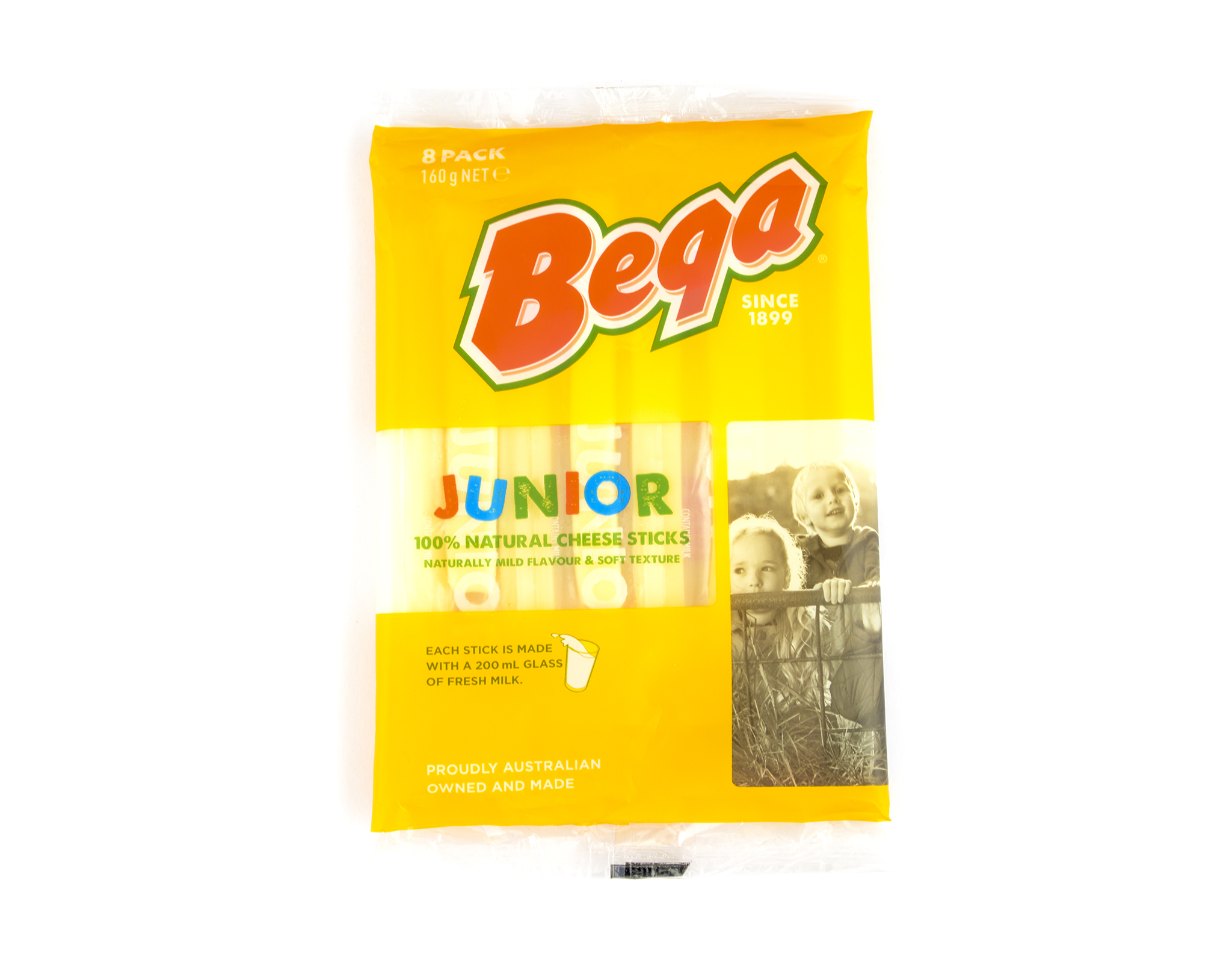 Bega Junior Natural Cheese Sticks 160g Source of Calcium