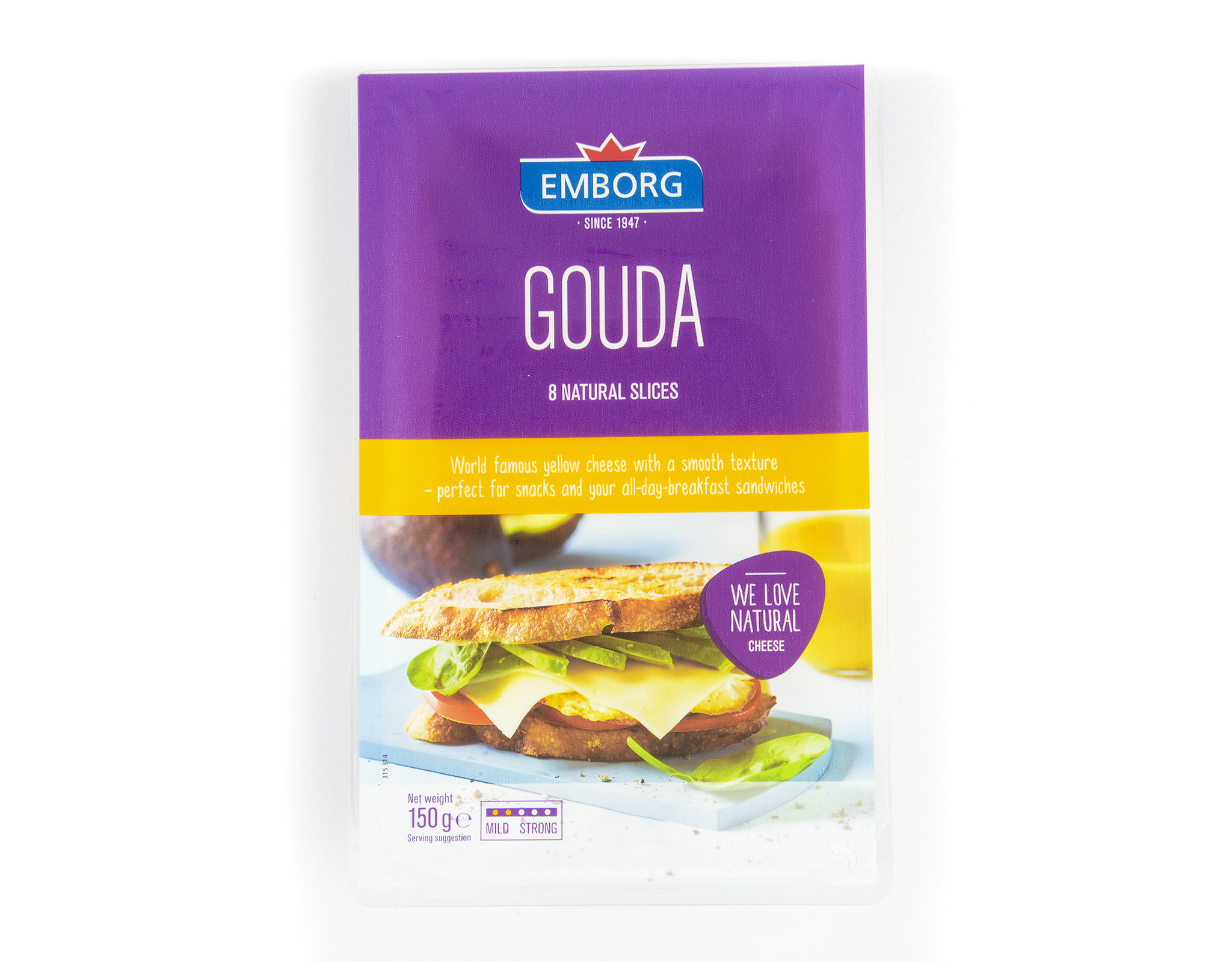 Emborg Natural Sliced Cheese Gouda Natural Sliced Cheese Gouda | myaeon2go