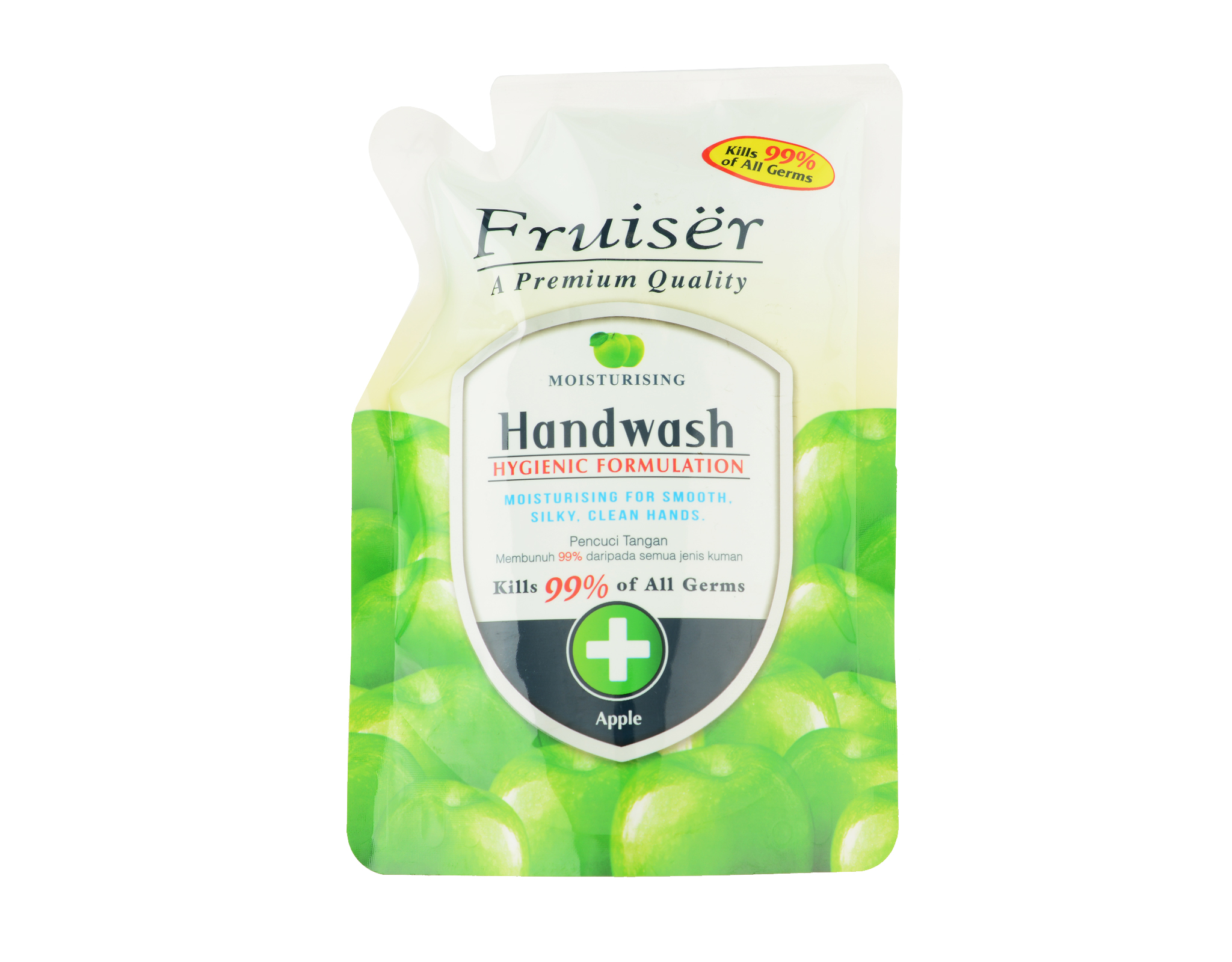 Fruiser Hand Wash Apple Refill 400ml - Kills 99% Germs