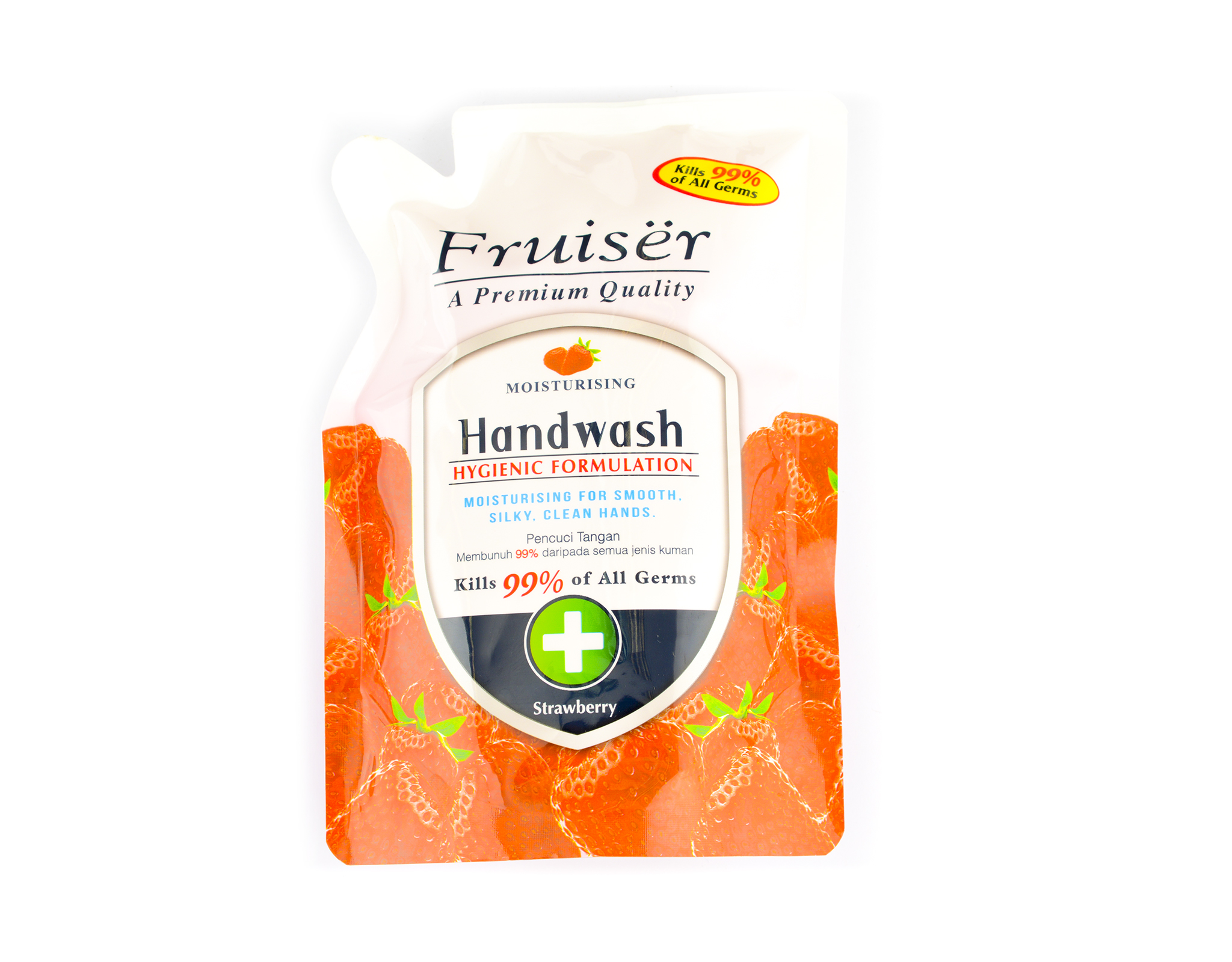 Fruiser Hand Wash Strawberry Refill 400ml - Kills Germs