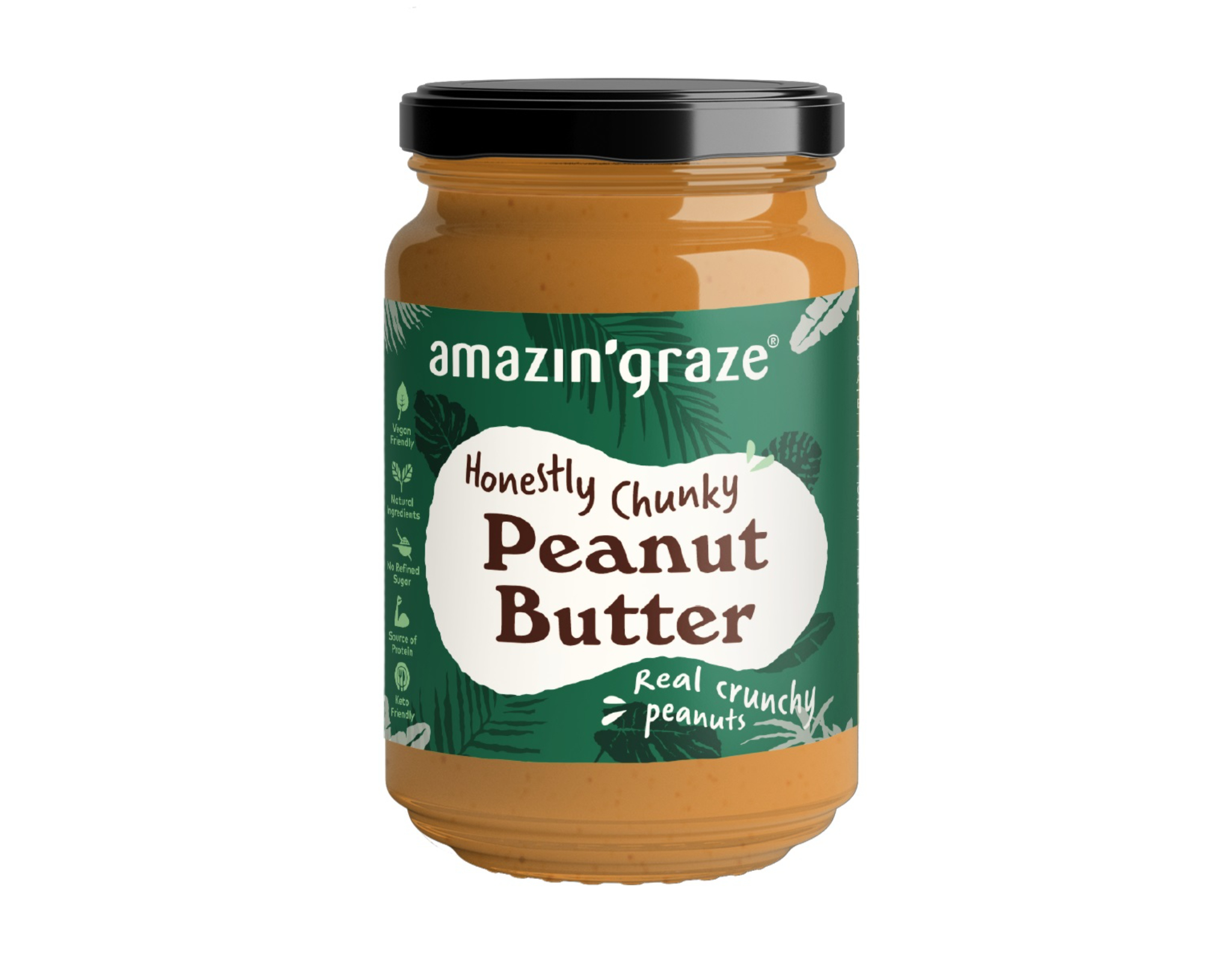 Amazin' Graze Honestly Chunky Peanut Butter - Real Crunchy Peanuts ...