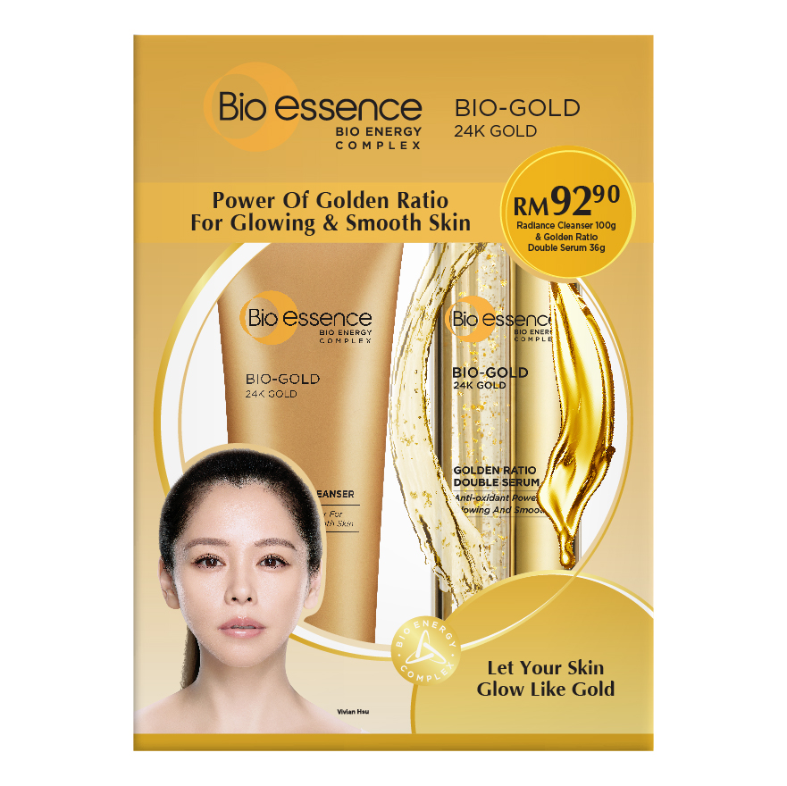 Bio -Essence Bio-Gold Double Ratio Serum 36G + Cleanser 100G | myaeon2go