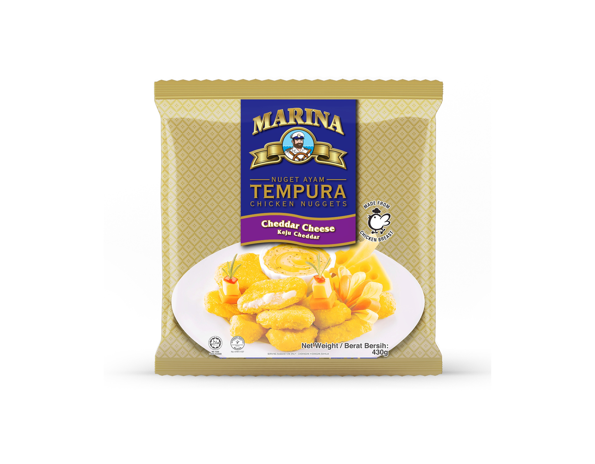 Marina Chicken Nugget 430g - Cheddar Delight
