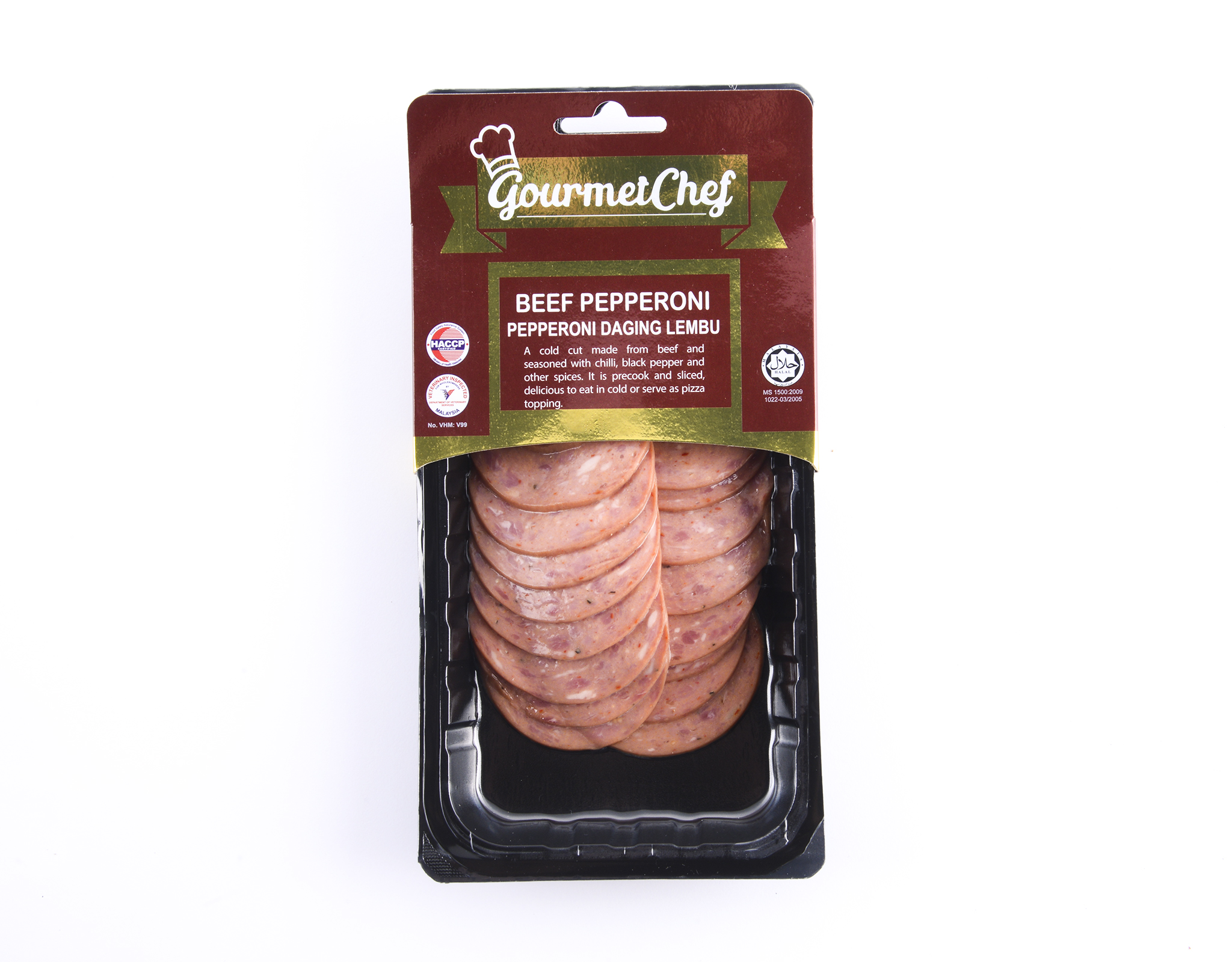Gourmet Chef MY Beef Pepperoni, 150g - Halal Certified
