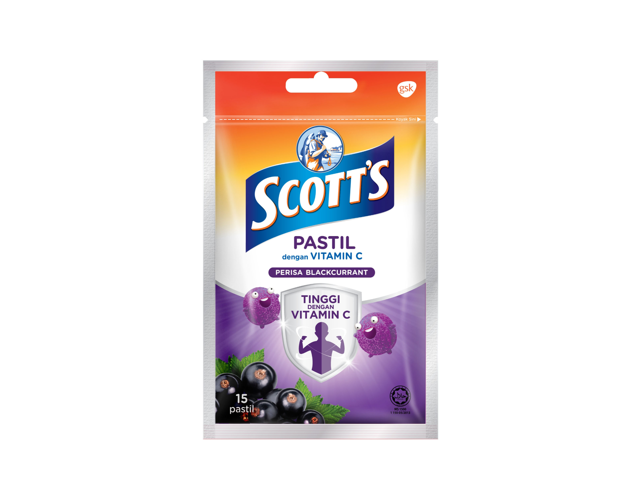 Scott's Vitamin C Pastilles Blackcurrant 15's | myaeon2go