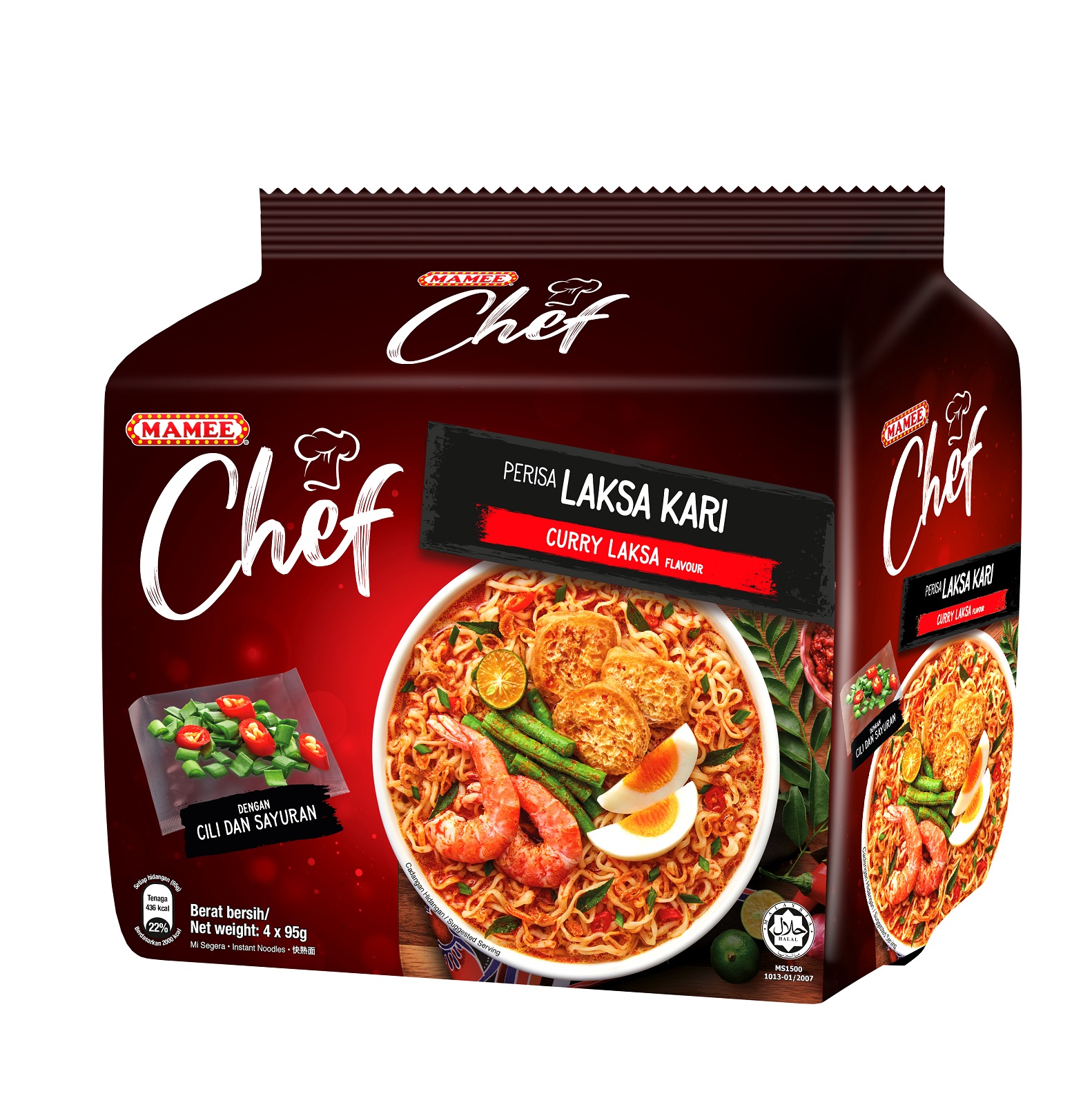 Mamee Chef Curry Laksa Instant Noodle Chef Curry Laksa Instant Noodle ...