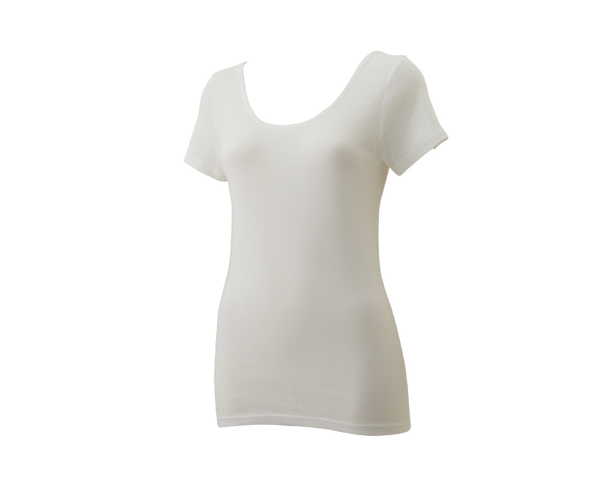 Inner Casual Ladies Organic Cotton Short Sleeve Off White | myaeon2go