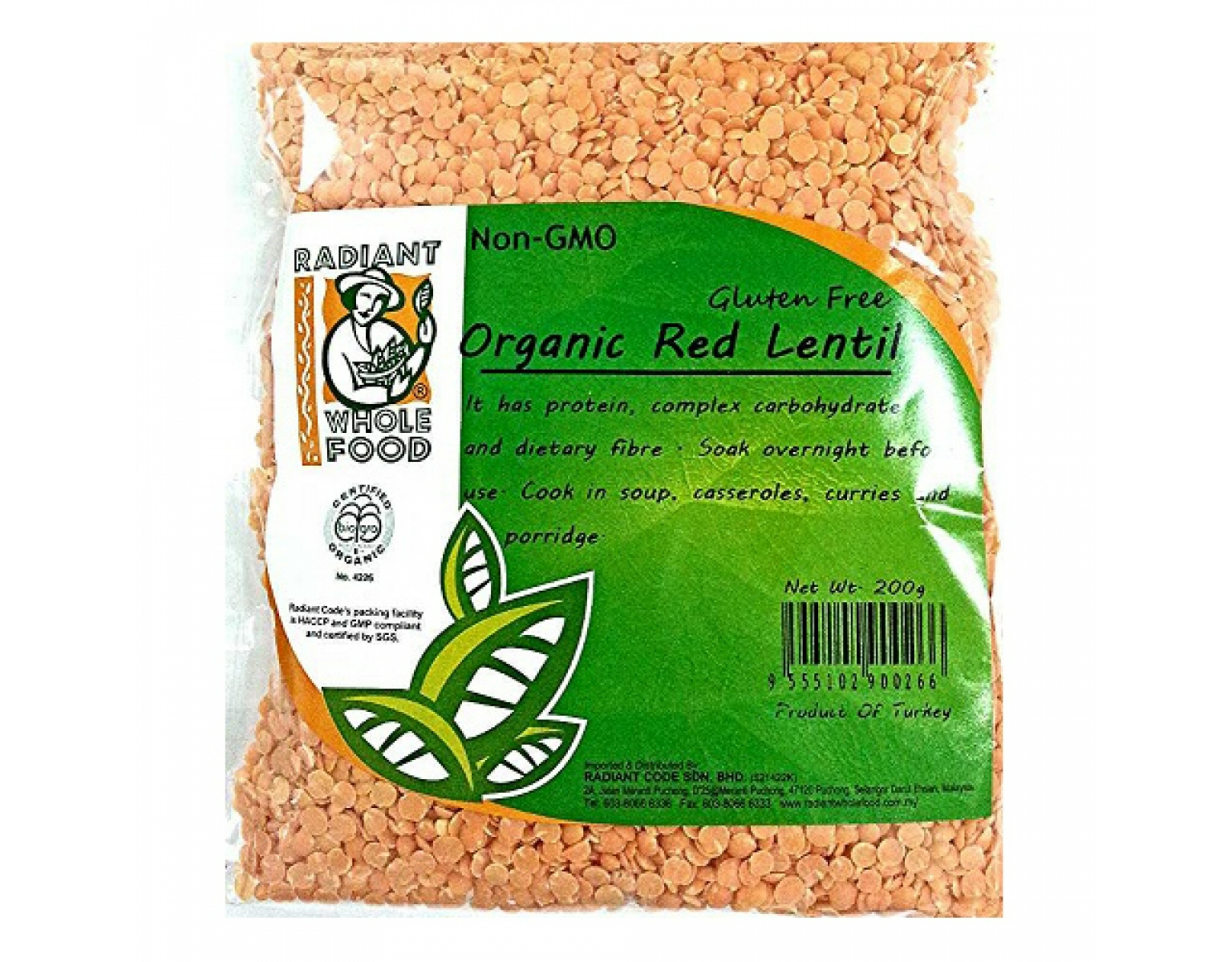 Radiant Whole Food Red Lentil Organic | myaeon2go