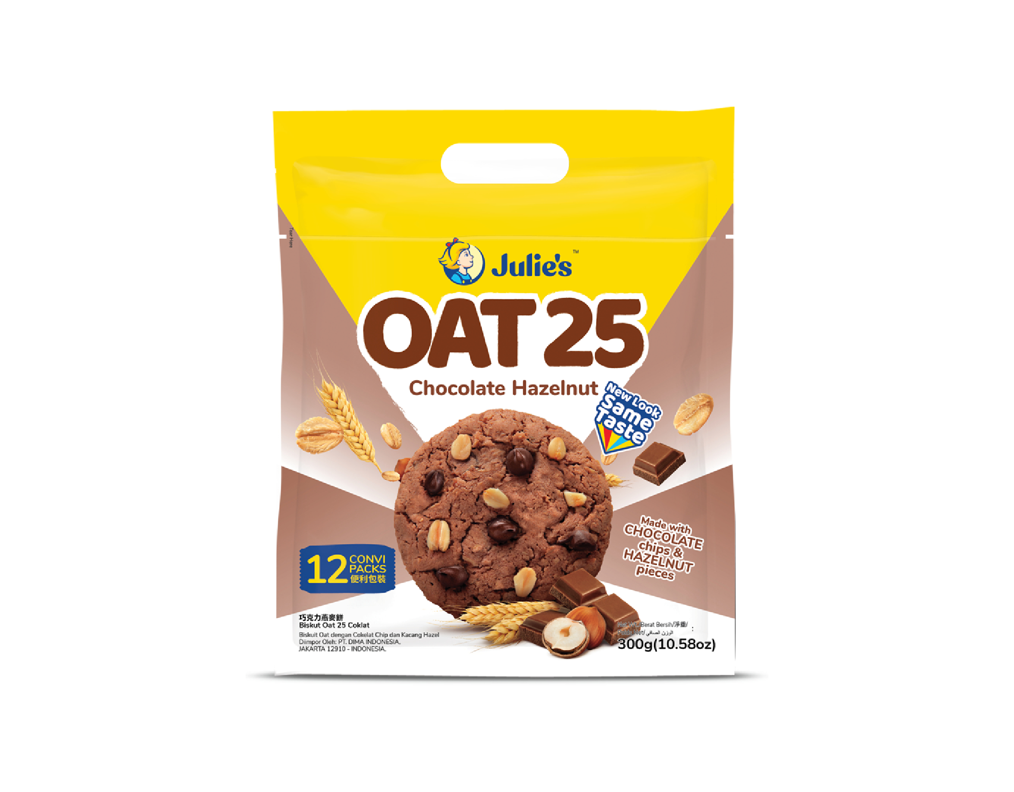 Julie's Oat 25 Hazelnuts & Chocolate Chips Convi Pack | myaeon2go