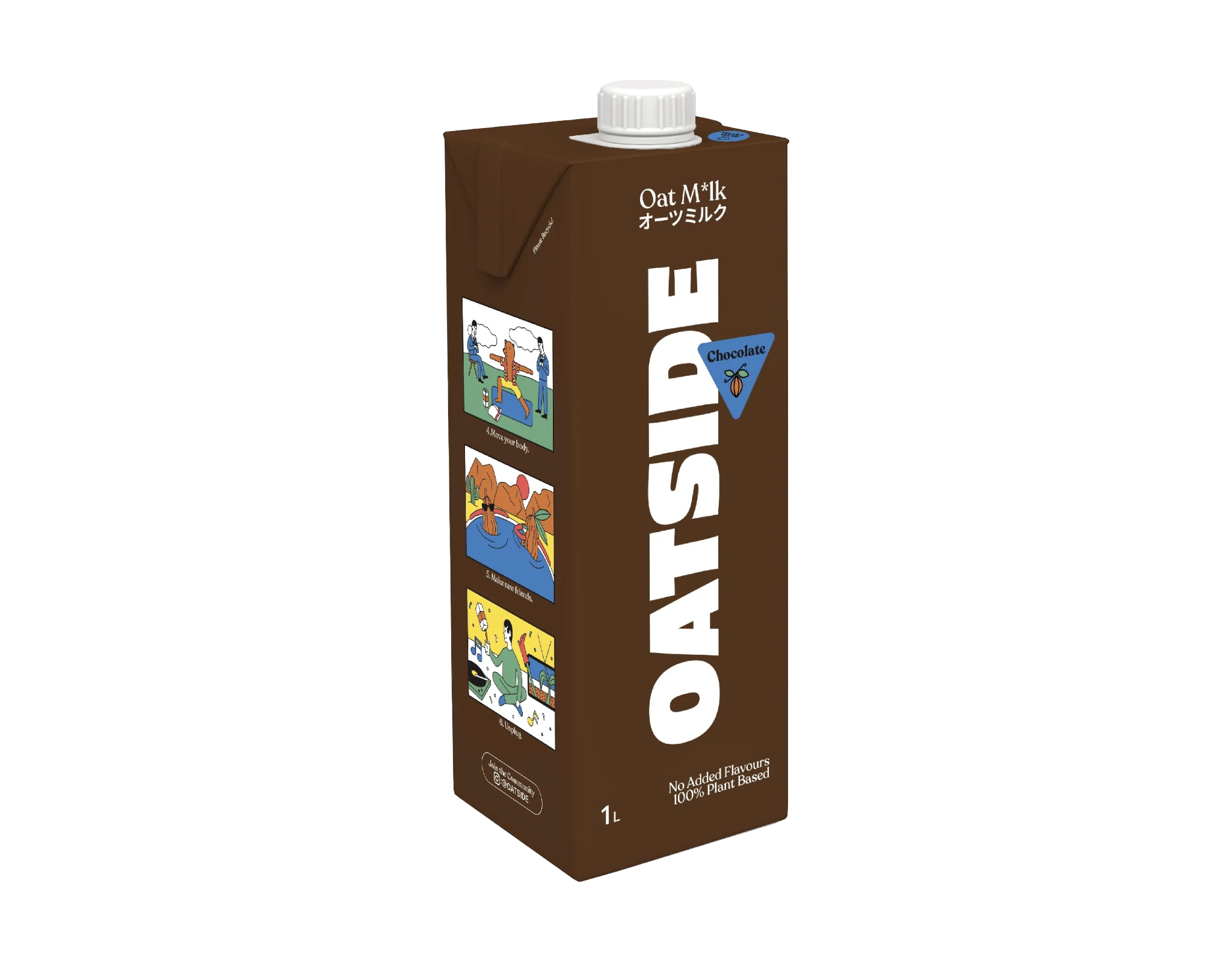 Oatside Chocolate Oat Milk, 1L - No Added Flavours