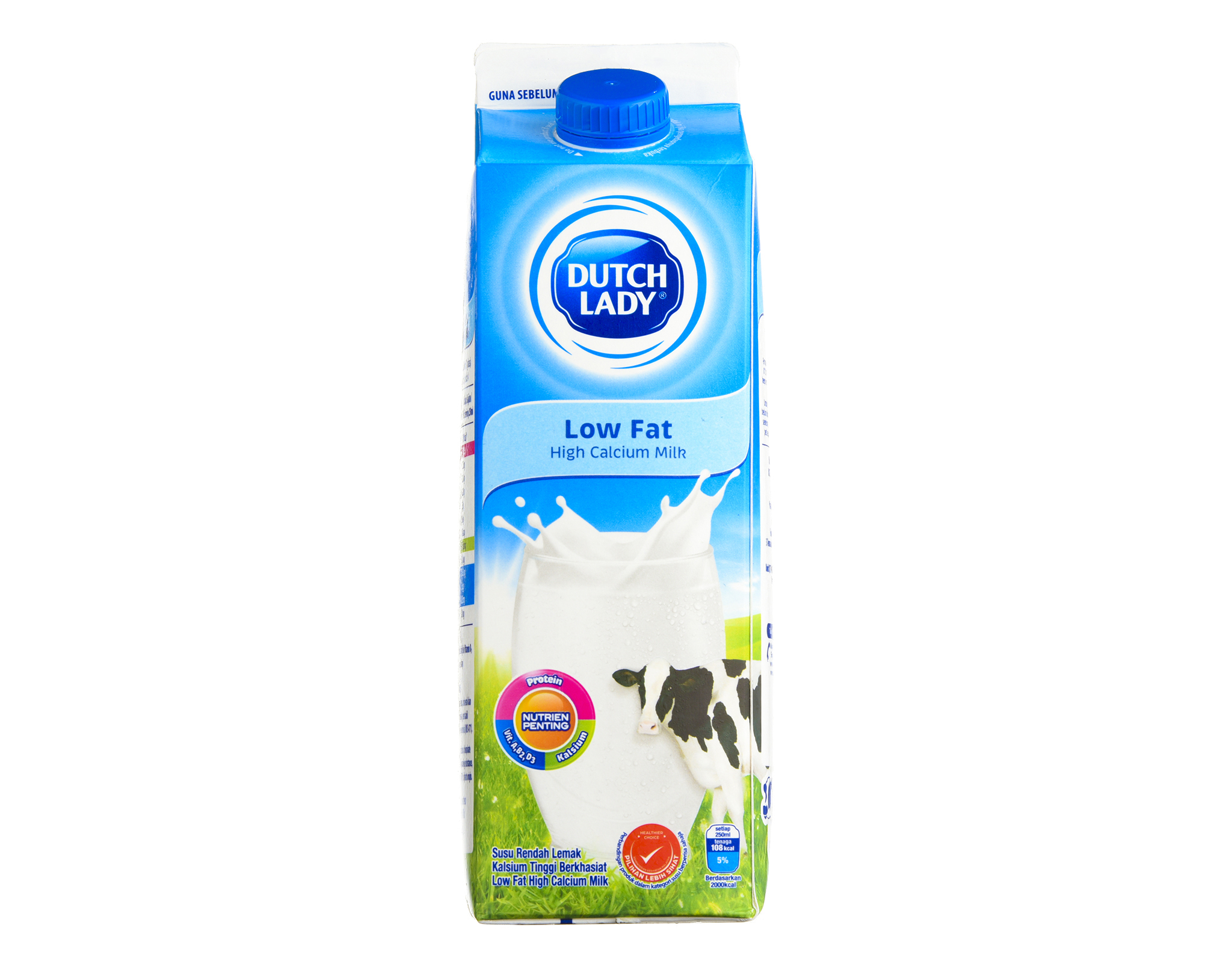 Dutch Lady Pure Farm Milk, 1L - High Calcium, Low Fat