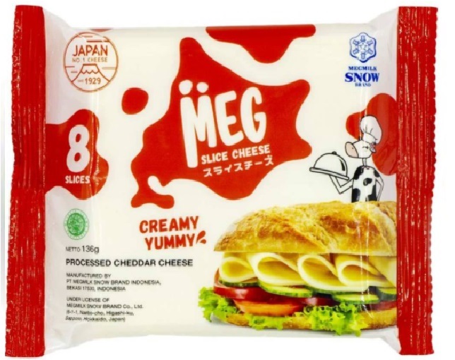 Meg Cheddar Slice Cheese 8's | myaeon2go