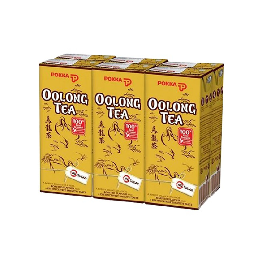 Pokka Oolong Tea, 6 x 250 ml - Rich Roasted Flavor