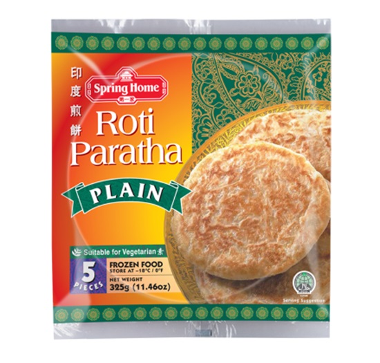Spring Home Paratha Plain, 5 pcs - Vegetarian Delight