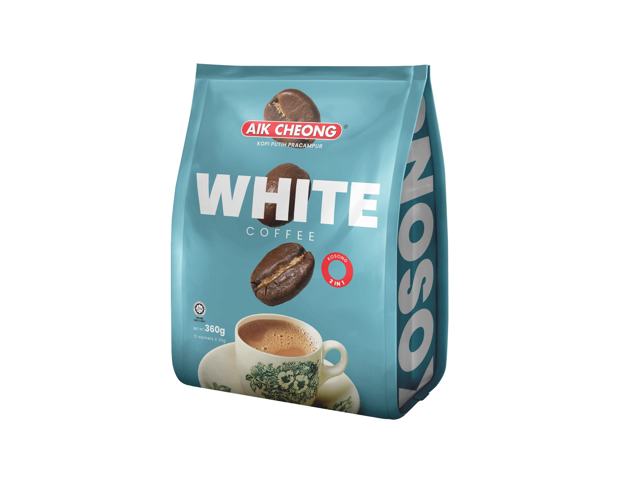 Aik Cheong 2 In 1 White Coffee Kosong, 12 x 30g - Rich Aroma