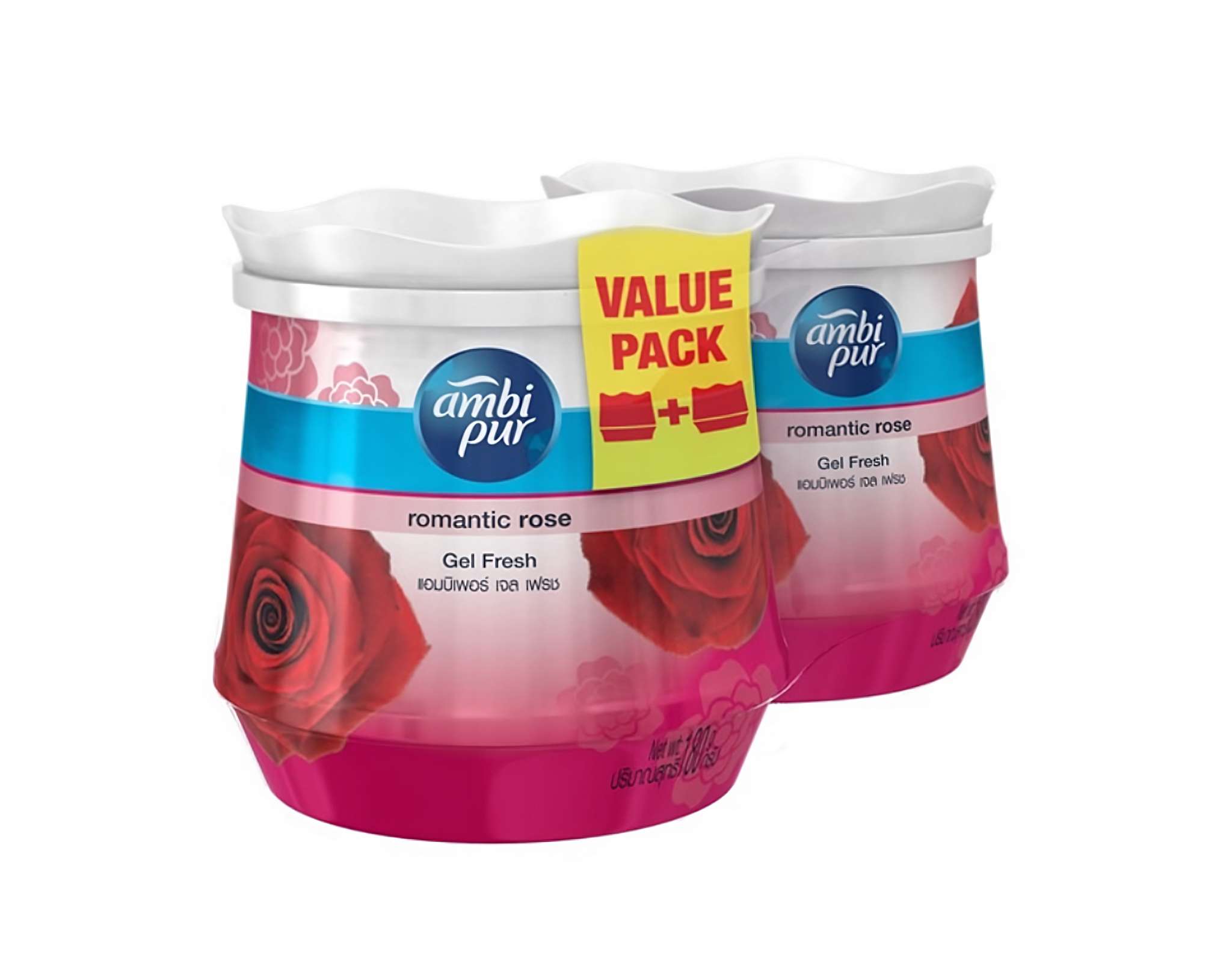 Ambi Pur Gel Fresh Romantic Rose, 2x180g - Floral Scent