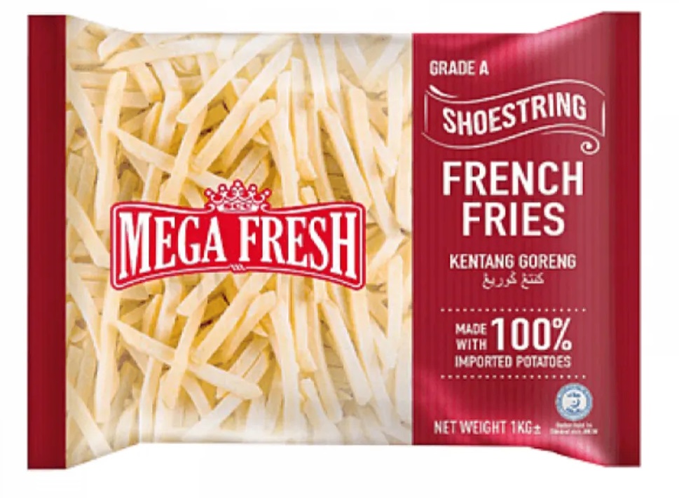 Mega Fresh Fries 1kg - 100% Imported Potatoes